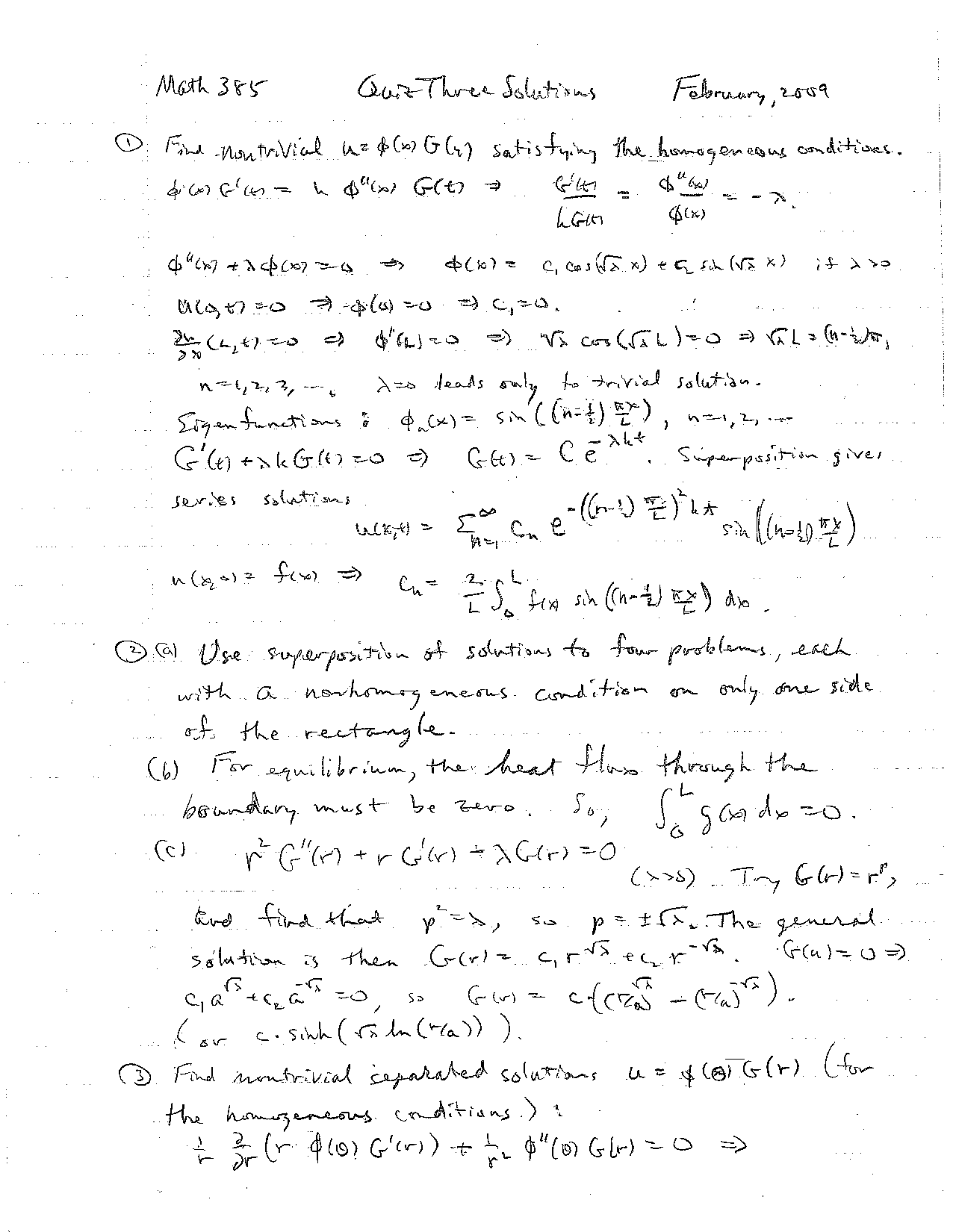 Introduction to Partial Differential Equations - Solved Quiz 3 | MATH ...