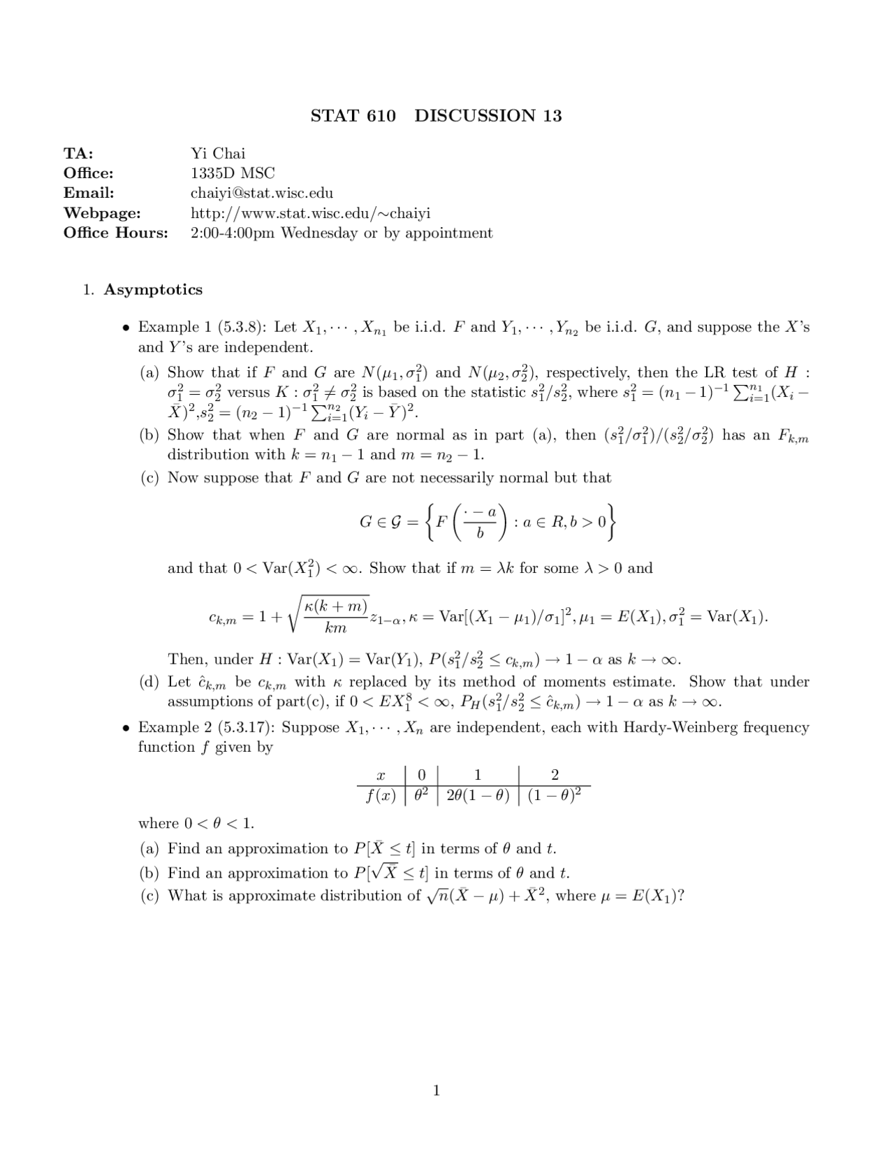 Exam Practice Questions - Introduction to Statistical Inference | STAT ...
