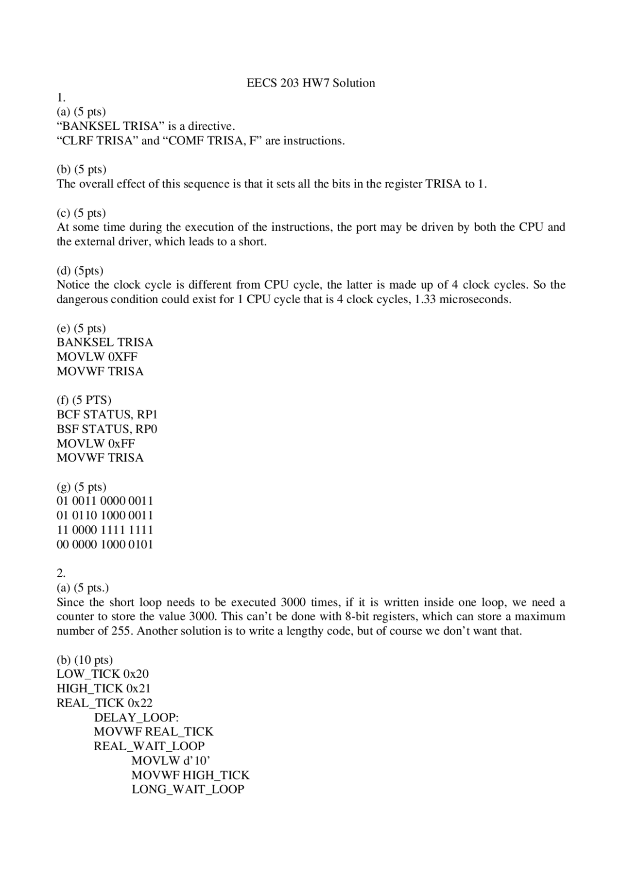 Homework 7 Solutions Discrete Mathematics Eecs 203 Docsity