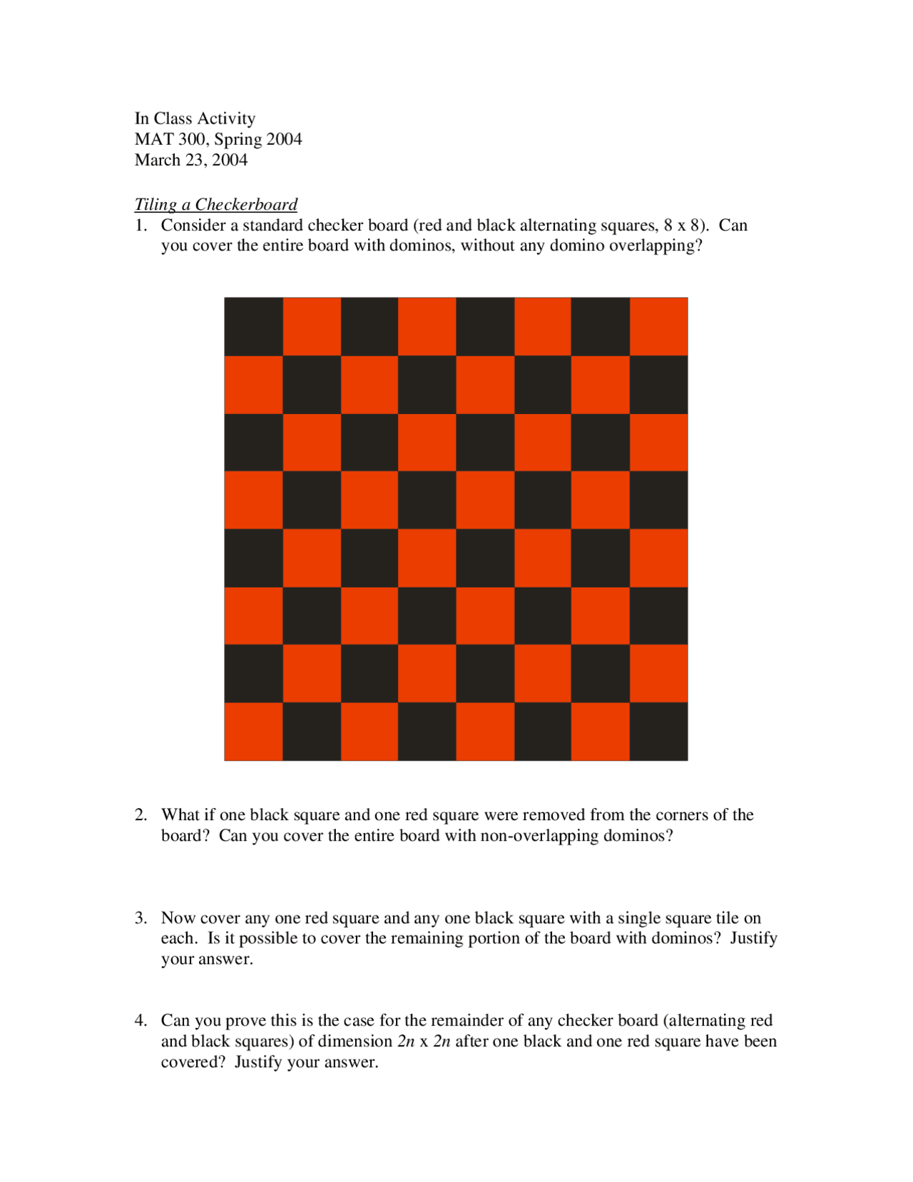 Mathematical Structures Assignment 2004 Mat 300 Docsity