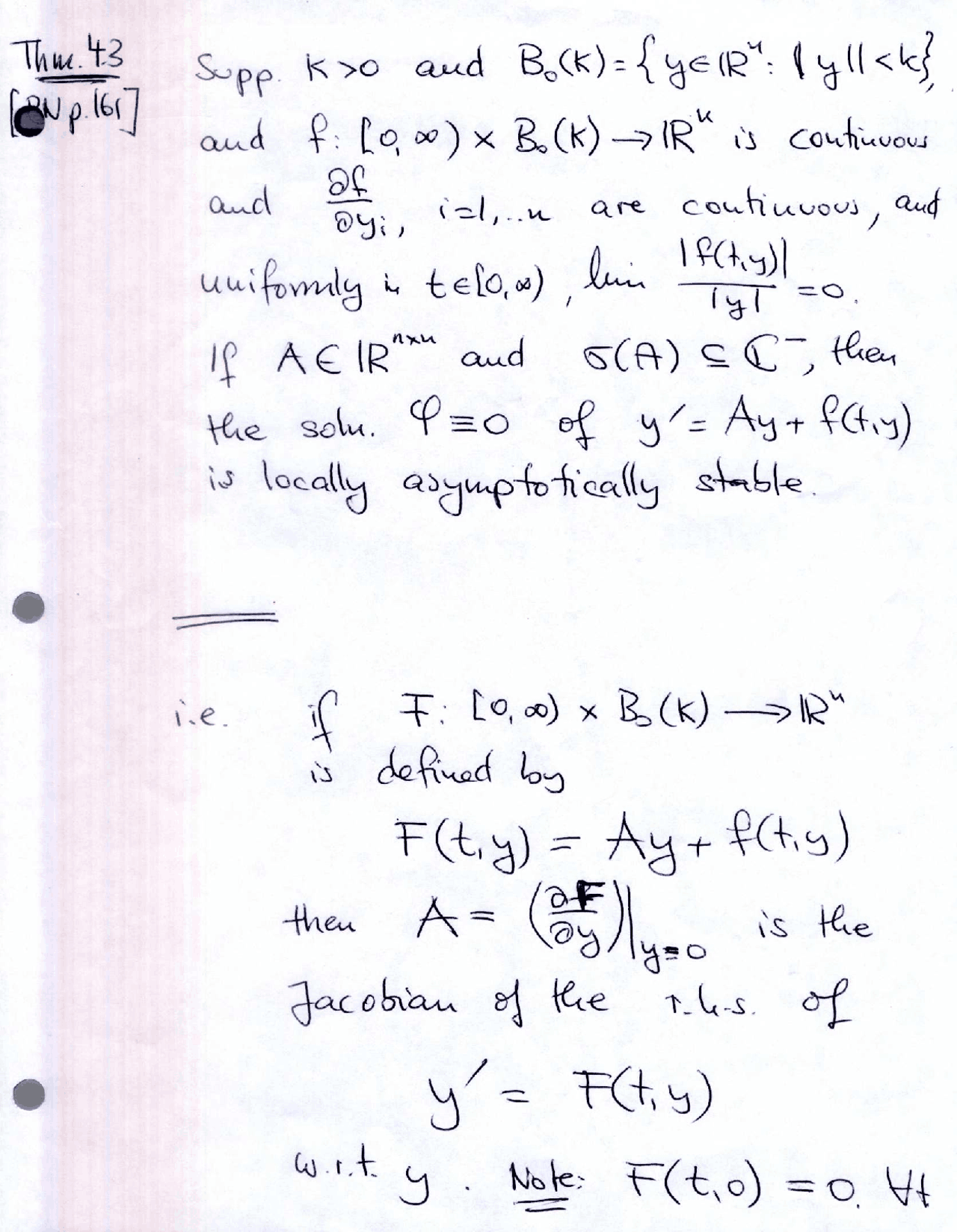 Differential Equations Handwritten Notes Mat 475 Docsity