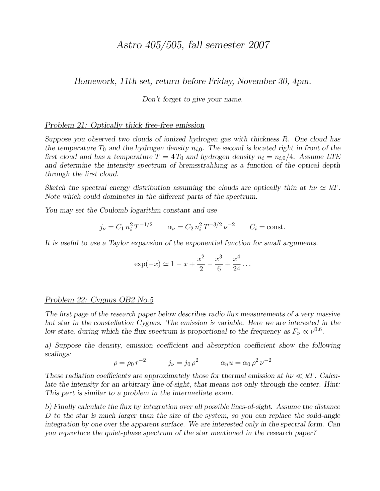 Astropsychology Process - Homework 11 Problems | ASTRO 405 | Assignments Astronomy | Docsity