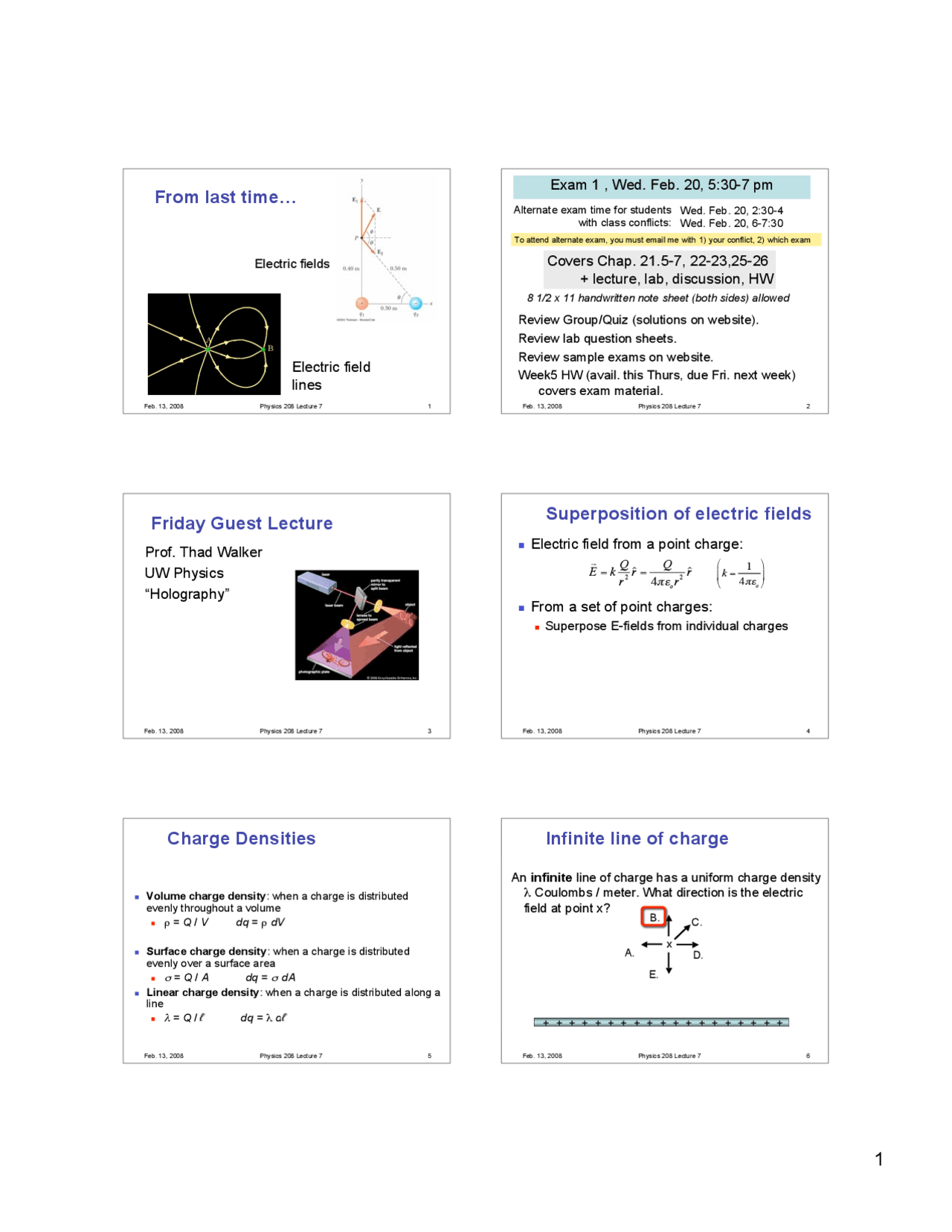 Superposition Of Lecture Fields General Physics Lecture Slides