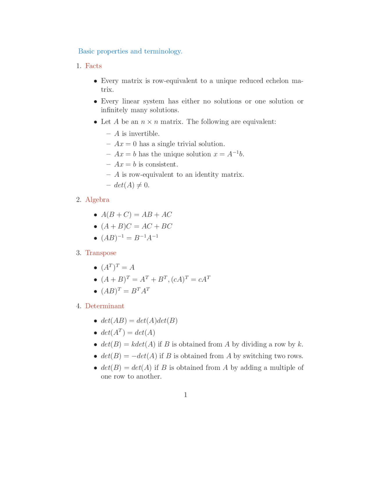 Basic Properties and Terminology of facts and Algebra - Homework | MAT ...