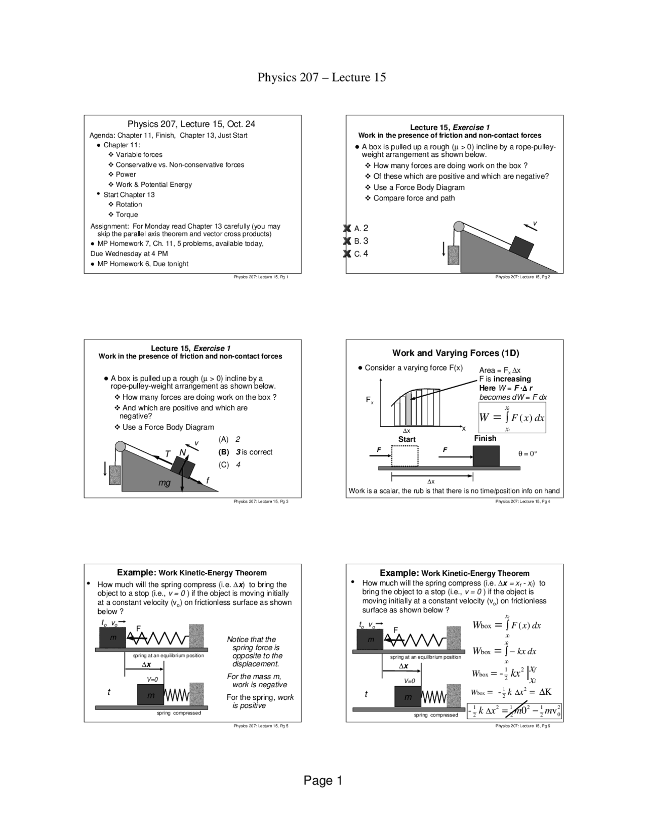 Lecture Slides on General Physics | PHYSICS 207 - Docsity