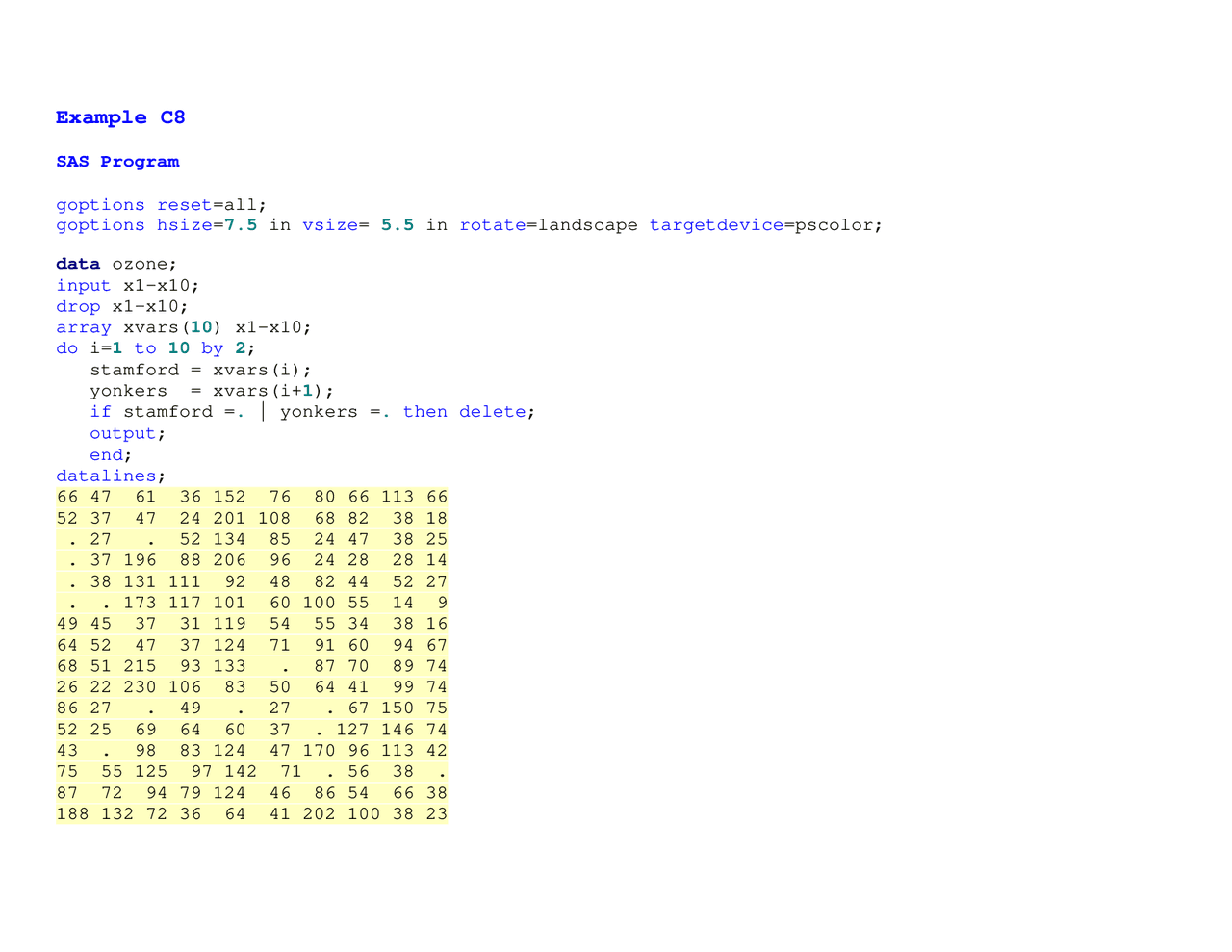 Notes On Sas Program Computer Processing Data Stat 479 Docsity