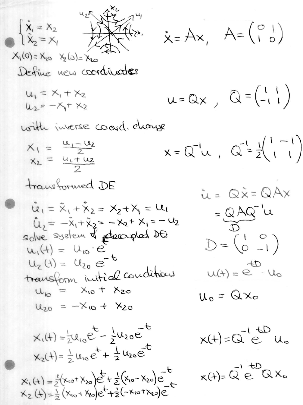 Define New Coordinates, Inverse Coordinate Change, Transformed DE | MAT ...