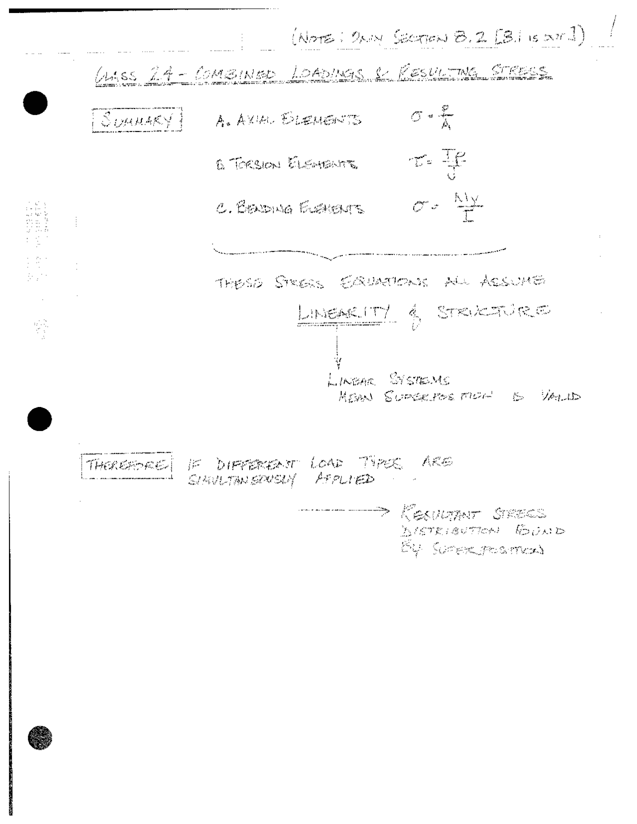 Combined Loadings And Resulting Stress Lecture Notes Cee 212 Docsity