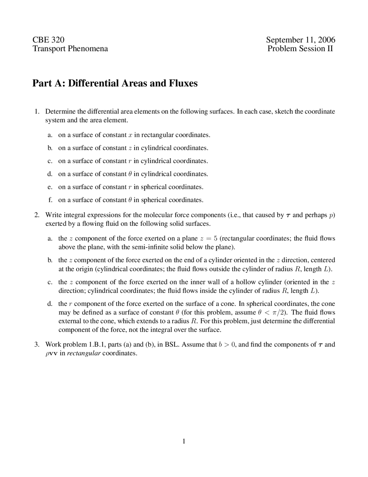 Differential Areas And Fluxes Introductory Transport Phenomena Cbe