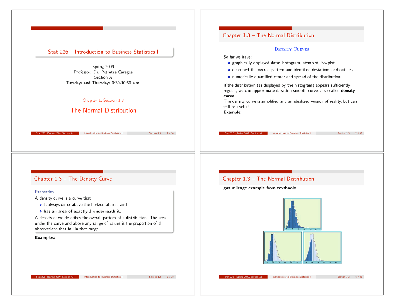 The Normal Distribution In Business Statistics I Lecture Slides