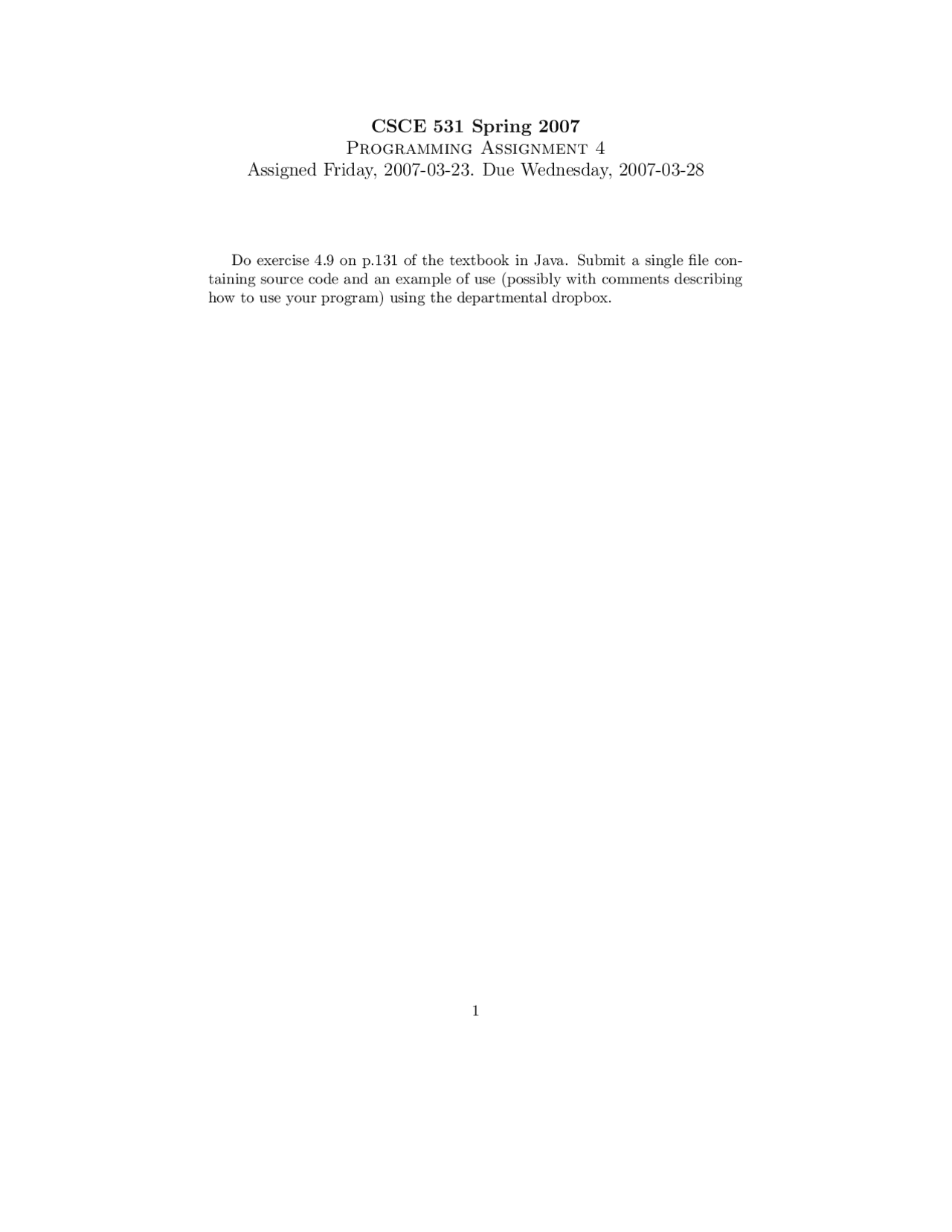 Programming Assignment 4 Compiler Construction Csce 531 Docsity