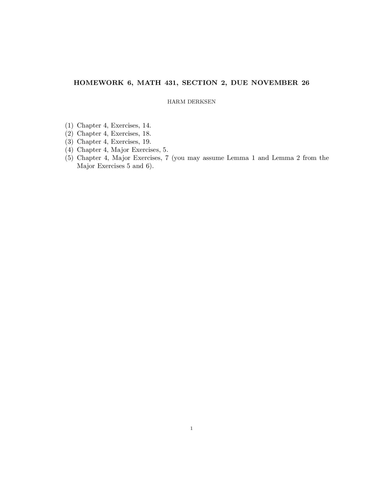 Topics In Geometry For Teachers Homework 6 Math 431 Docsity