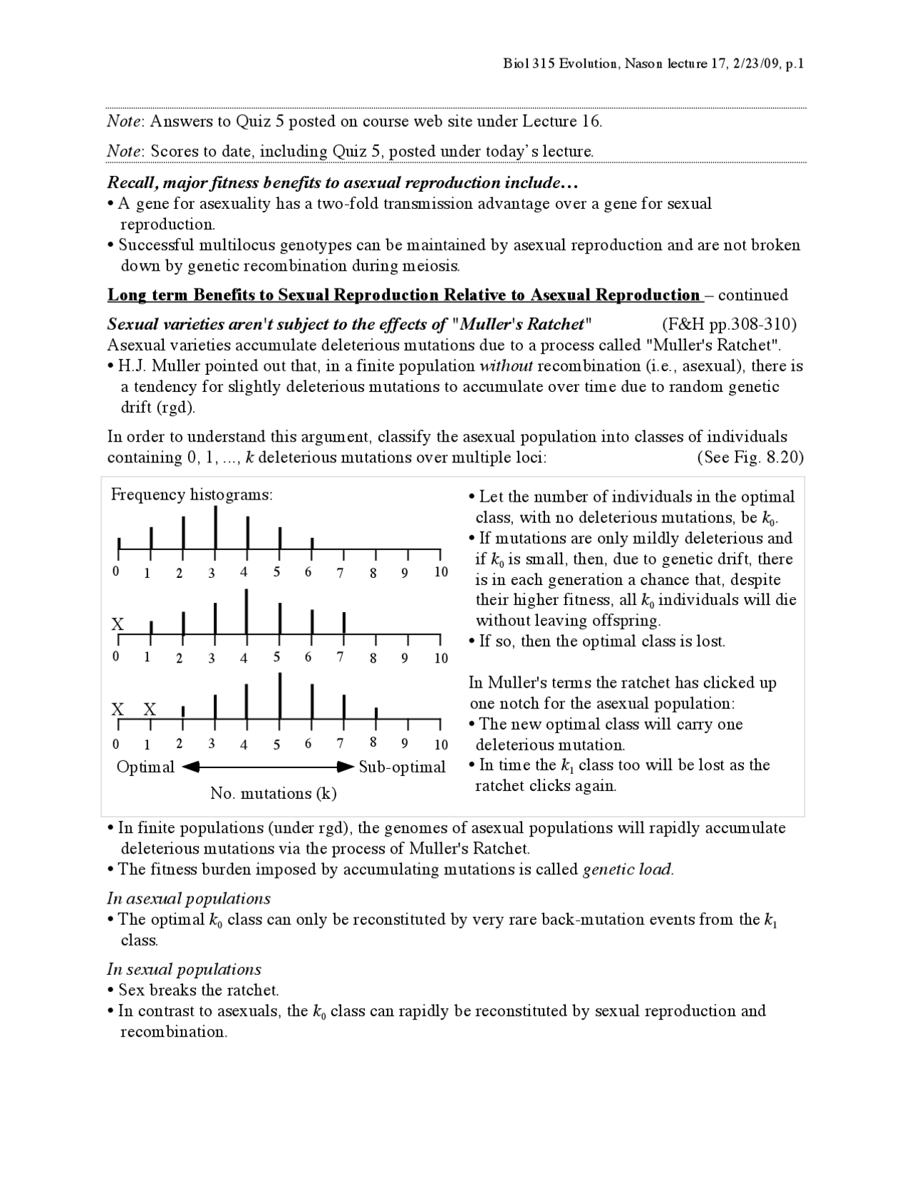 Practice Problems For Quiz 5 Biological Evolution Biol 315 Docsity