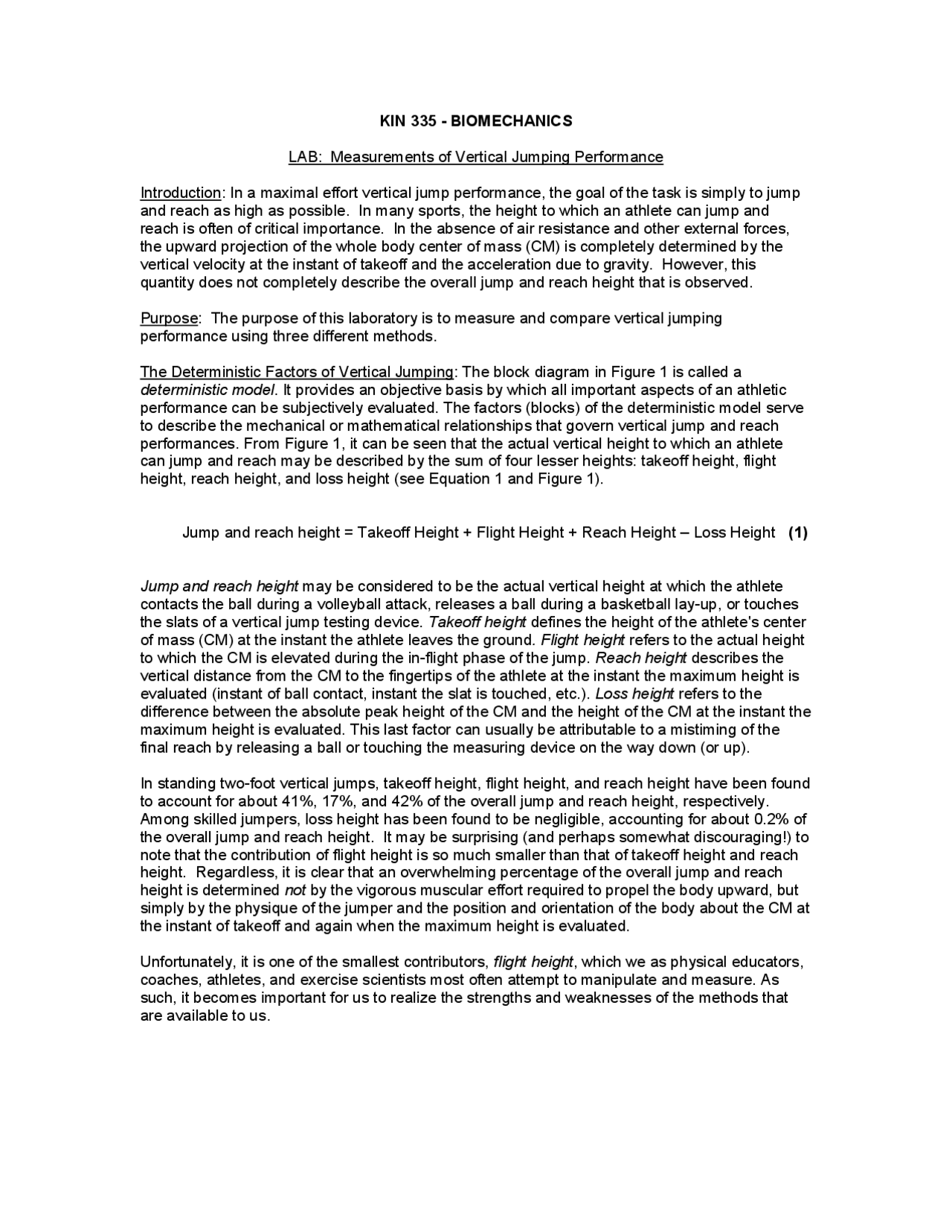 Lab: Measurement of Vertical Jumping Performance - Biomechanics | KIN ...