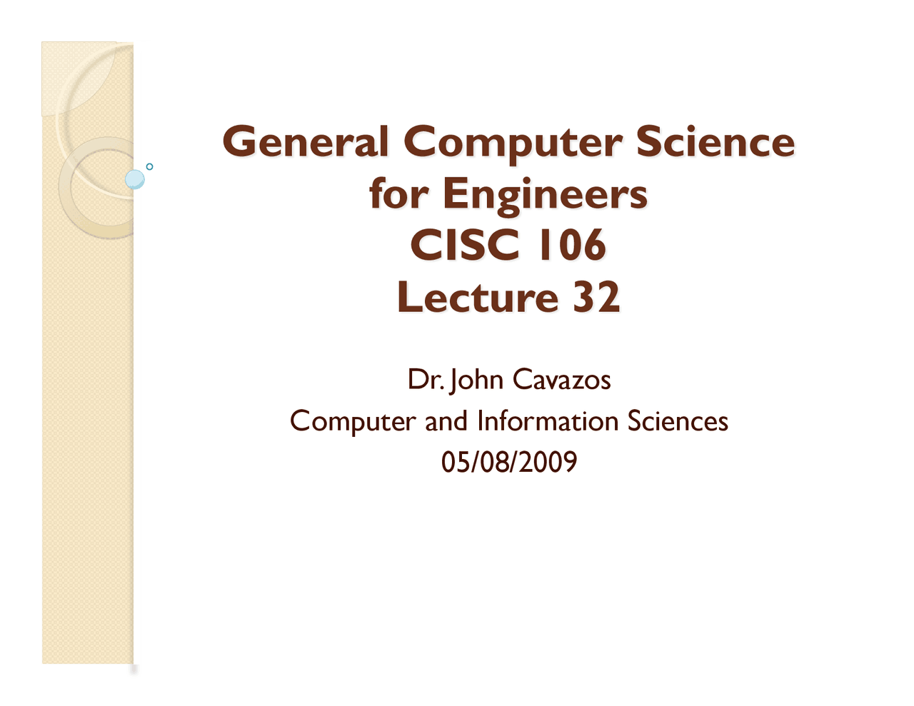 C While Loops Lecture Slides Cisc 106 Docsity