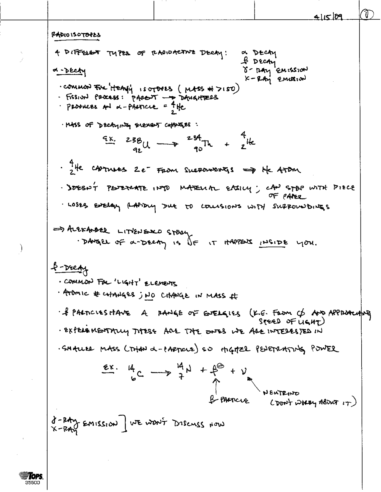 Radioisotopes Biochemical Methods Biochem 651 Docsity