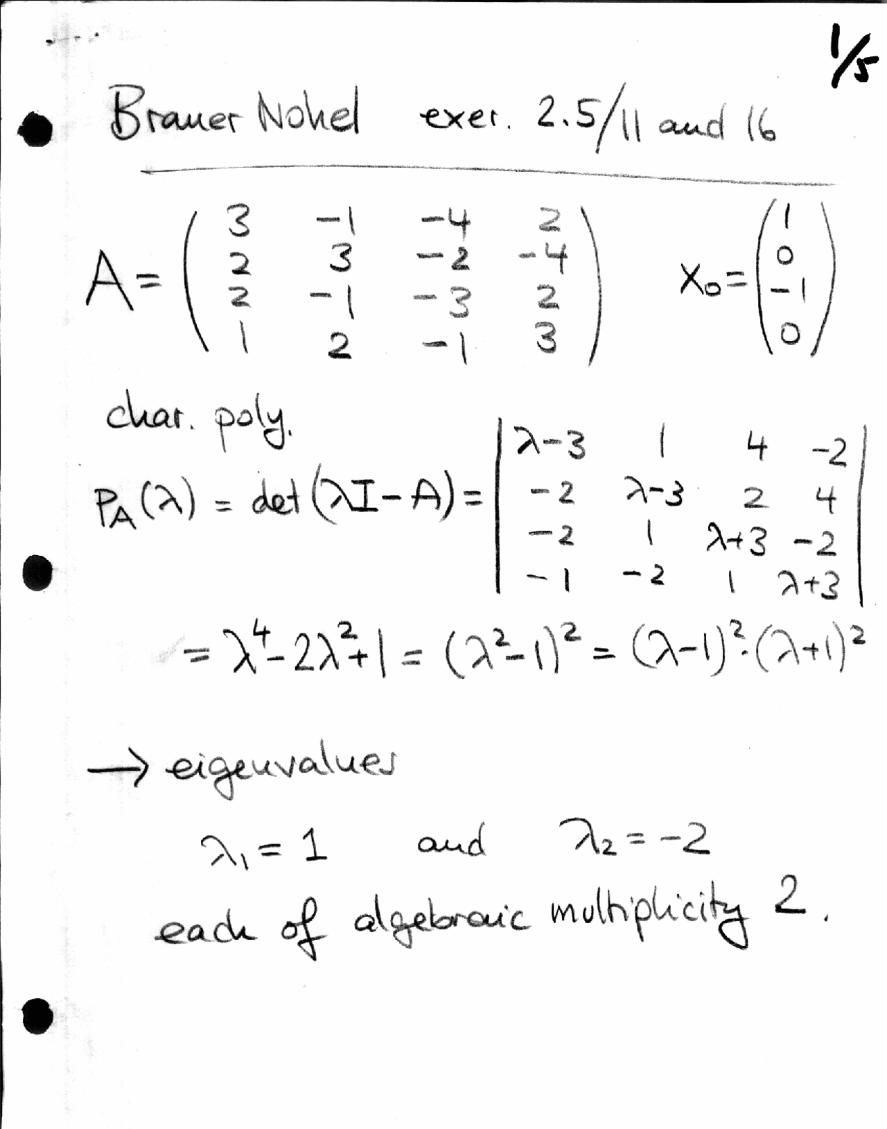 Brauer-Nohel Method - Differential Equations - Handwritten notes | MAT ...