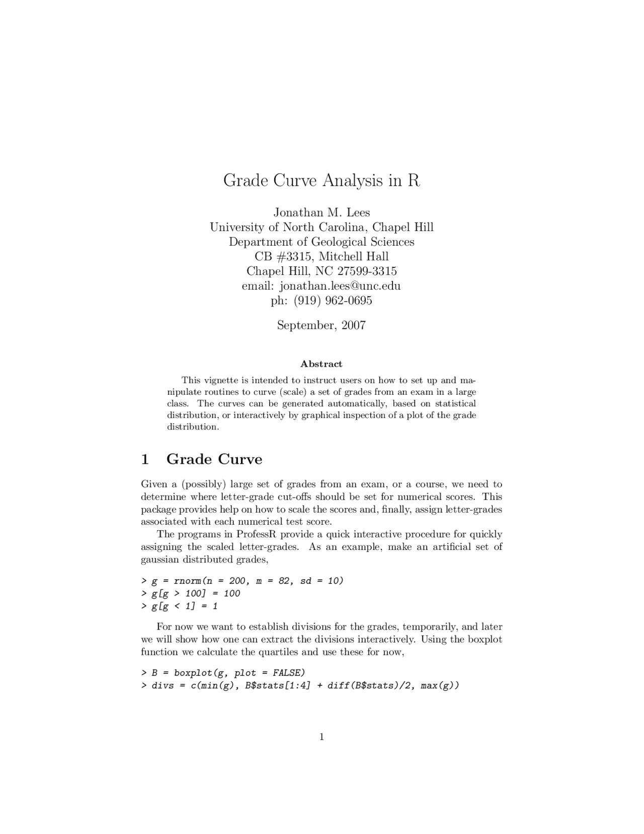 Grade Curve Analysis In R Gems And Gemstones Geol 105x Docsity