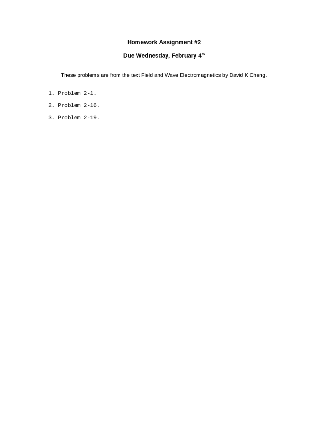 Homework 2 Fundamentals Electromagnetics Eee 241 Docsity