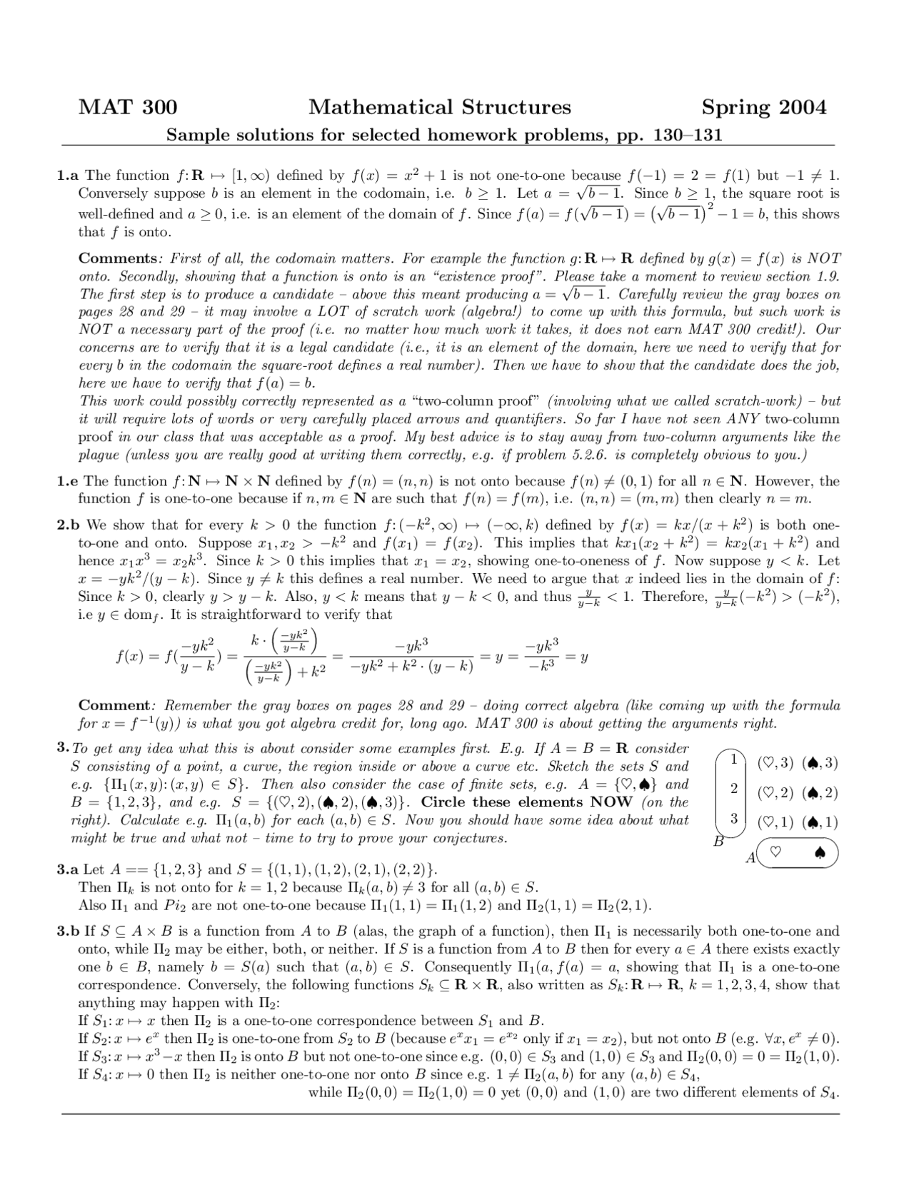Resolution For Homework Mathematical Structures Spring 2004 Mat 300