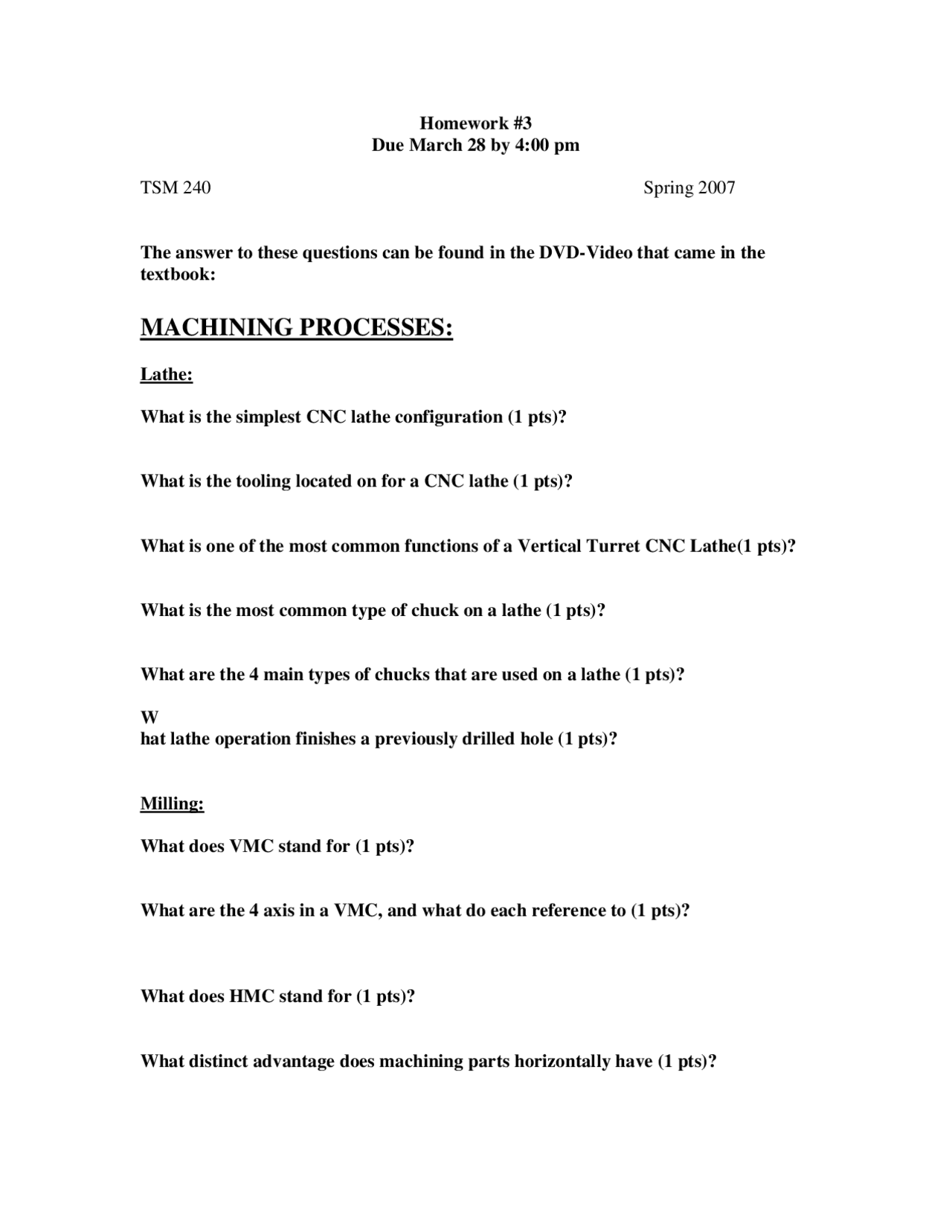 Homework 3 Questions Advanced Manufacturing And Metals Processing