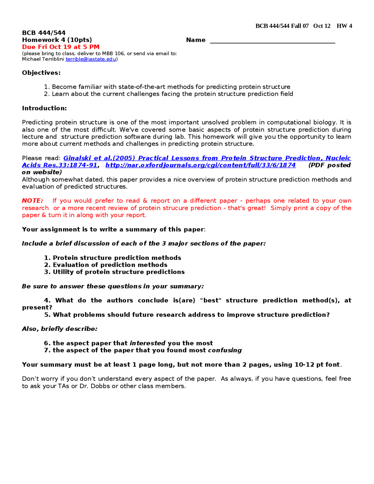 Solved Assignment 4 Introduction To Bioinformatics Bcb 444 Docsity