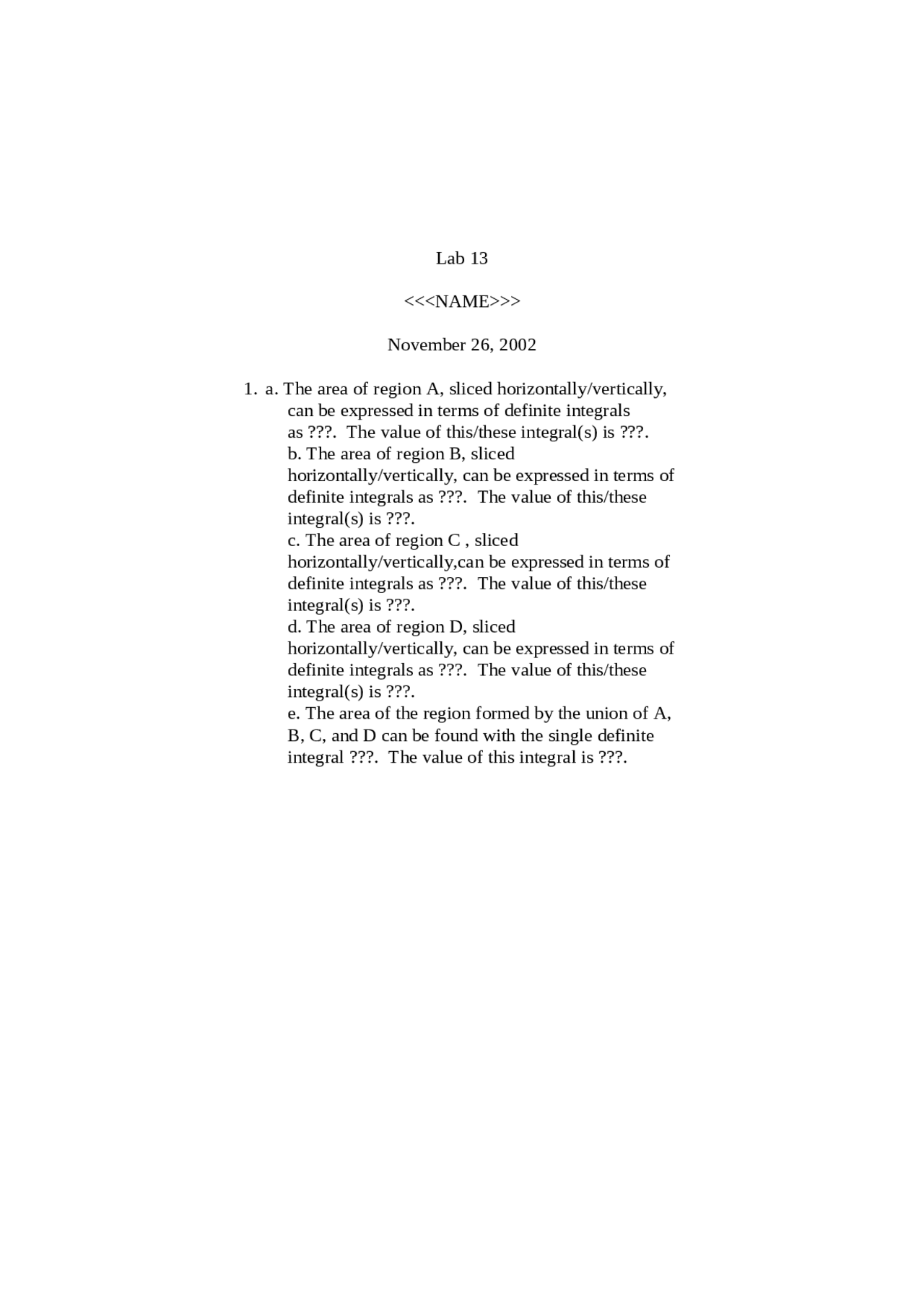 Solved Problems On Definite Integrals In Calculus Math 141 Docsity