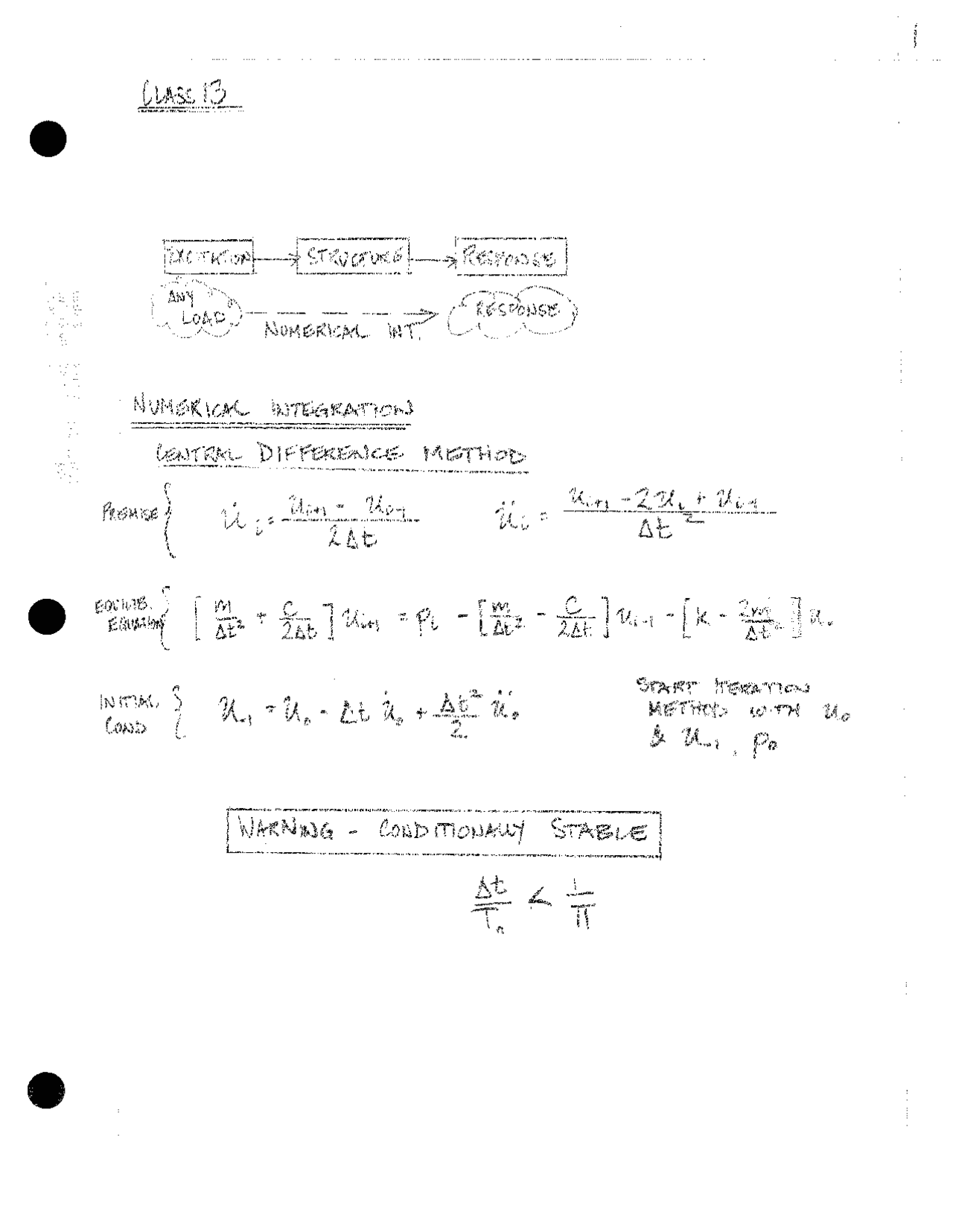 Numerical Integration Structural Dynamics Lecture Notes Cee 511 Docsity