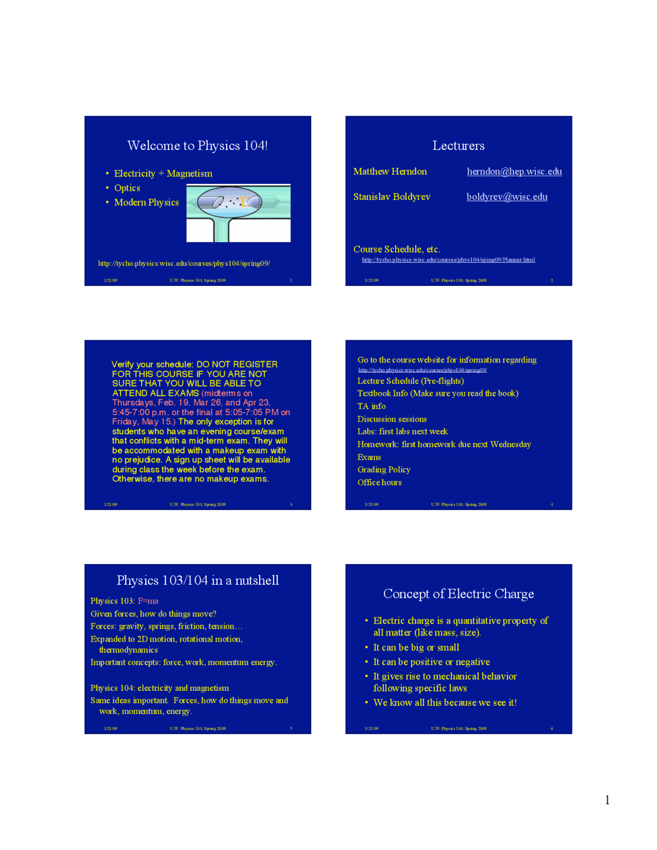 Welcome To Physics In Electricity And Magnetism Lecture Slides