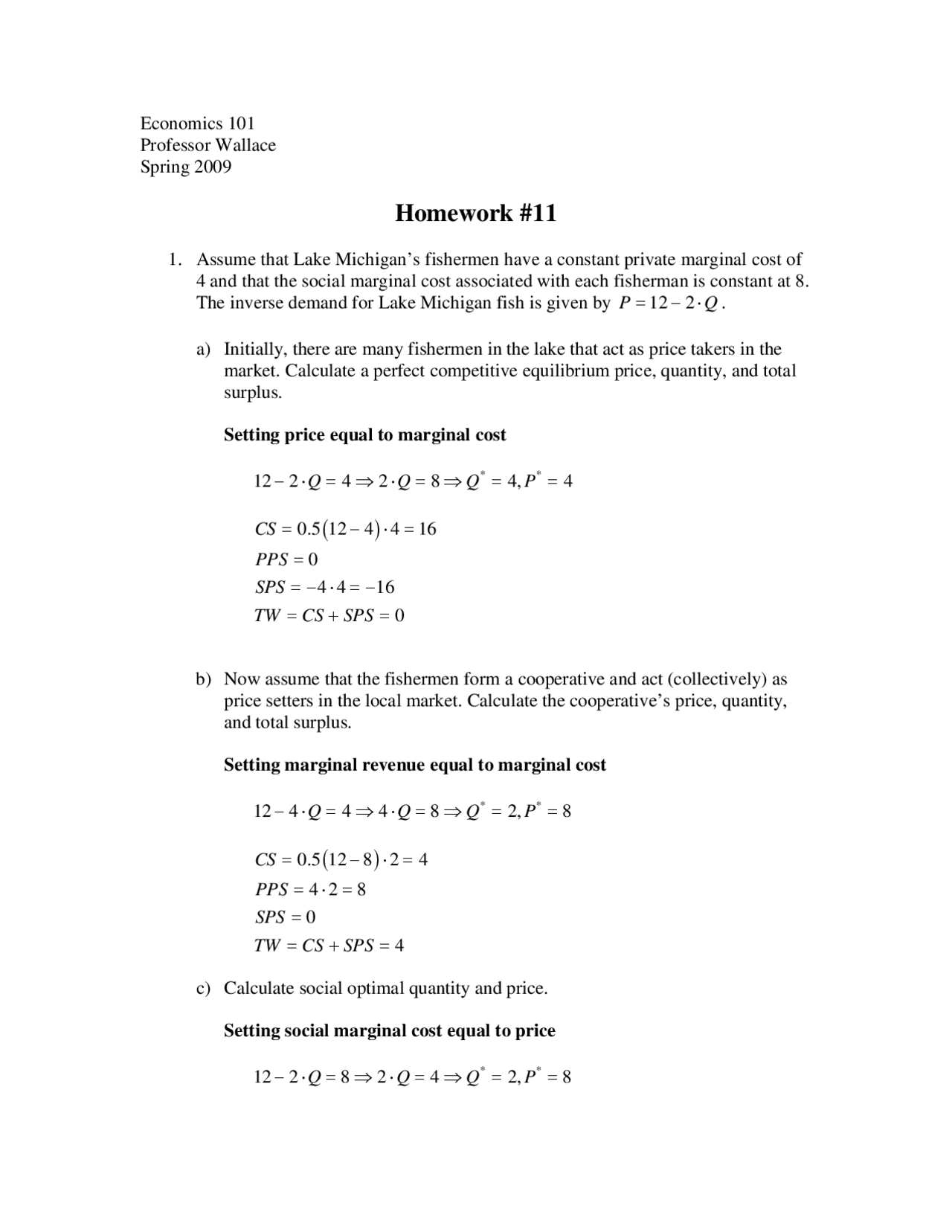 Principles Of Macroeconomics Homework 11 Econ 101 Docsity