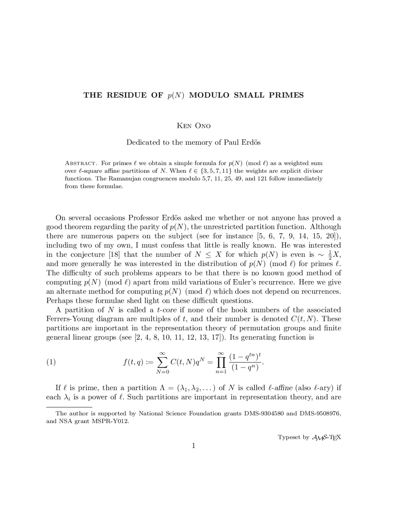 The Residue of Modulo Small Primes- Intermediate Algebra | MATH 101 ...