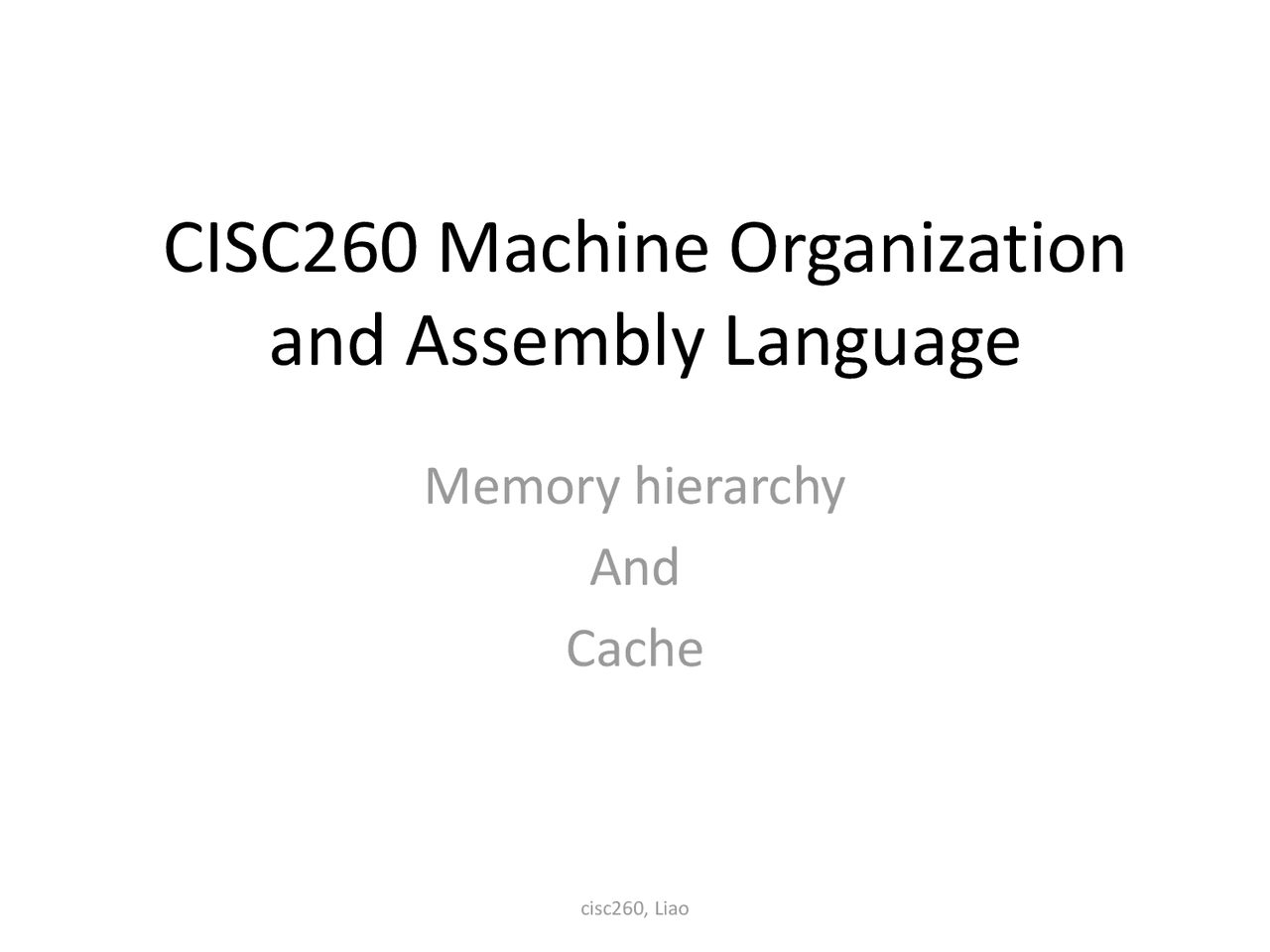 Machine Organization and Assembly Language - Study Guide | CISC 360 ...