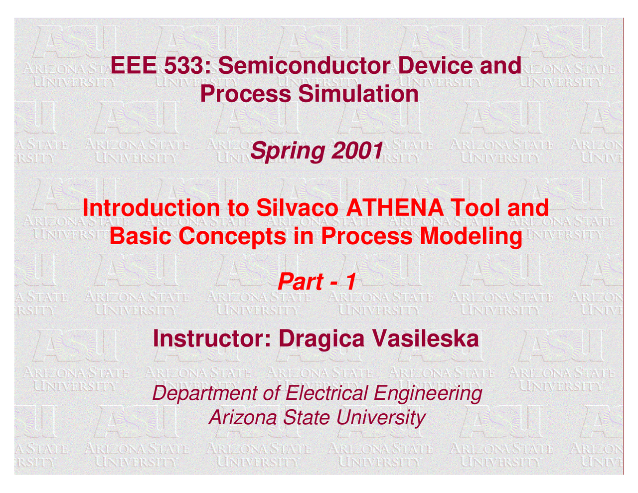 Process Modeling Semiconductor Process And Device Simulation Eee