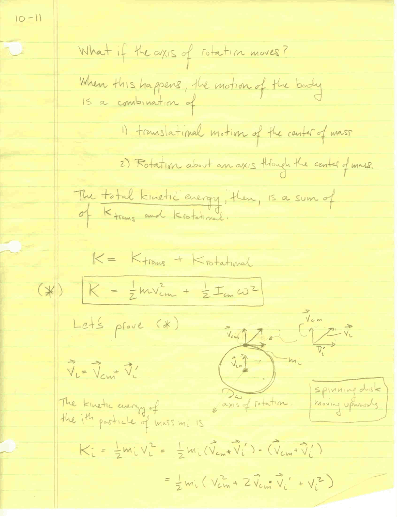 What If The Axis Of Rotation Moves Notes Phys 211 Docsity