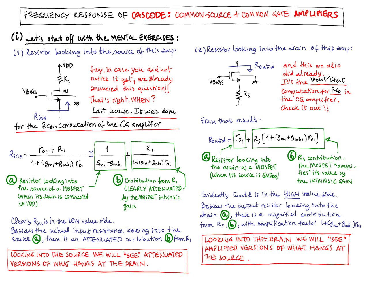 Common Source And Common Gate Amplifiers Handout Eleg 312 Docsity