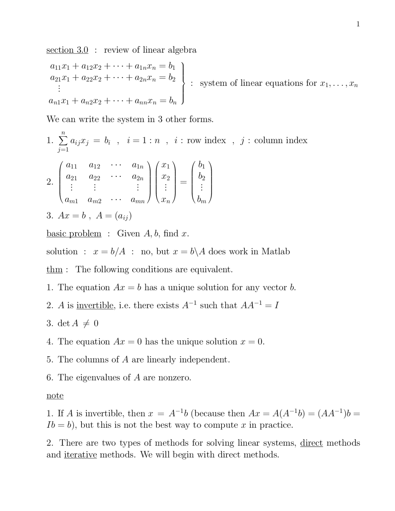 Review Practice Problems On Linear Algebra Math 371 Docsity