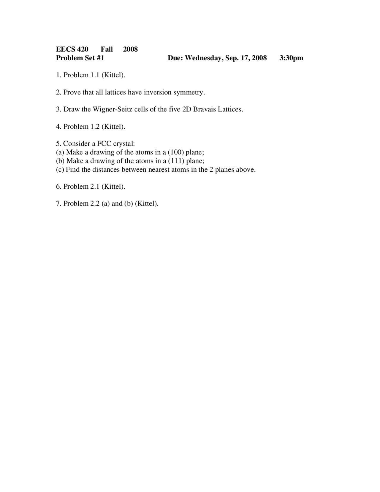 Physical Principles Of Smart Development Problem Set 1 Eecs 420