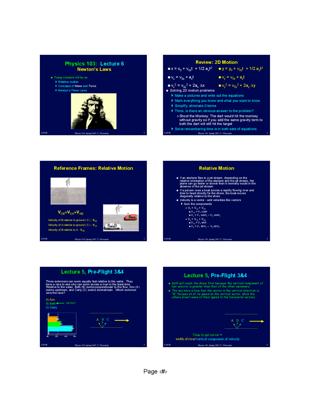 Newton's Law of the Relative Motion - Lecture Slides | PHYSICS 103 - Docsity