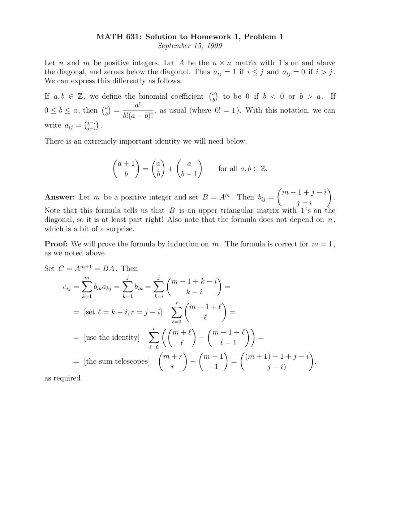 Solutions For Homework 1 Modern Algebra Math 631 Docsity