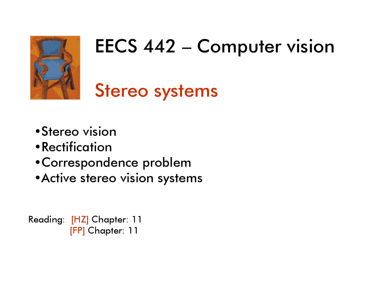Stereo Systems Computer Vision Slides Eecs 442 Docsity