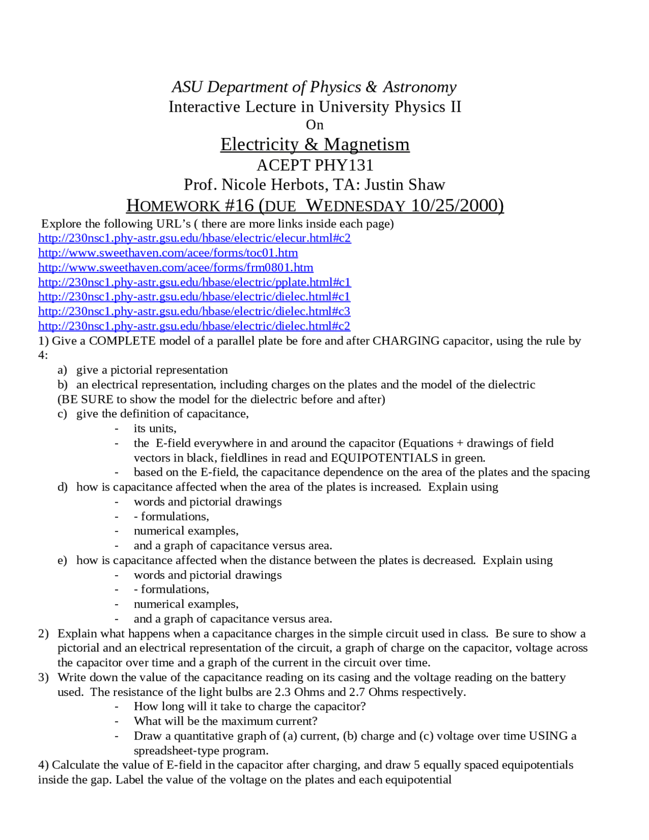 Homework 16 Questions - Universal Physics II: Electricity and Magnetism ...