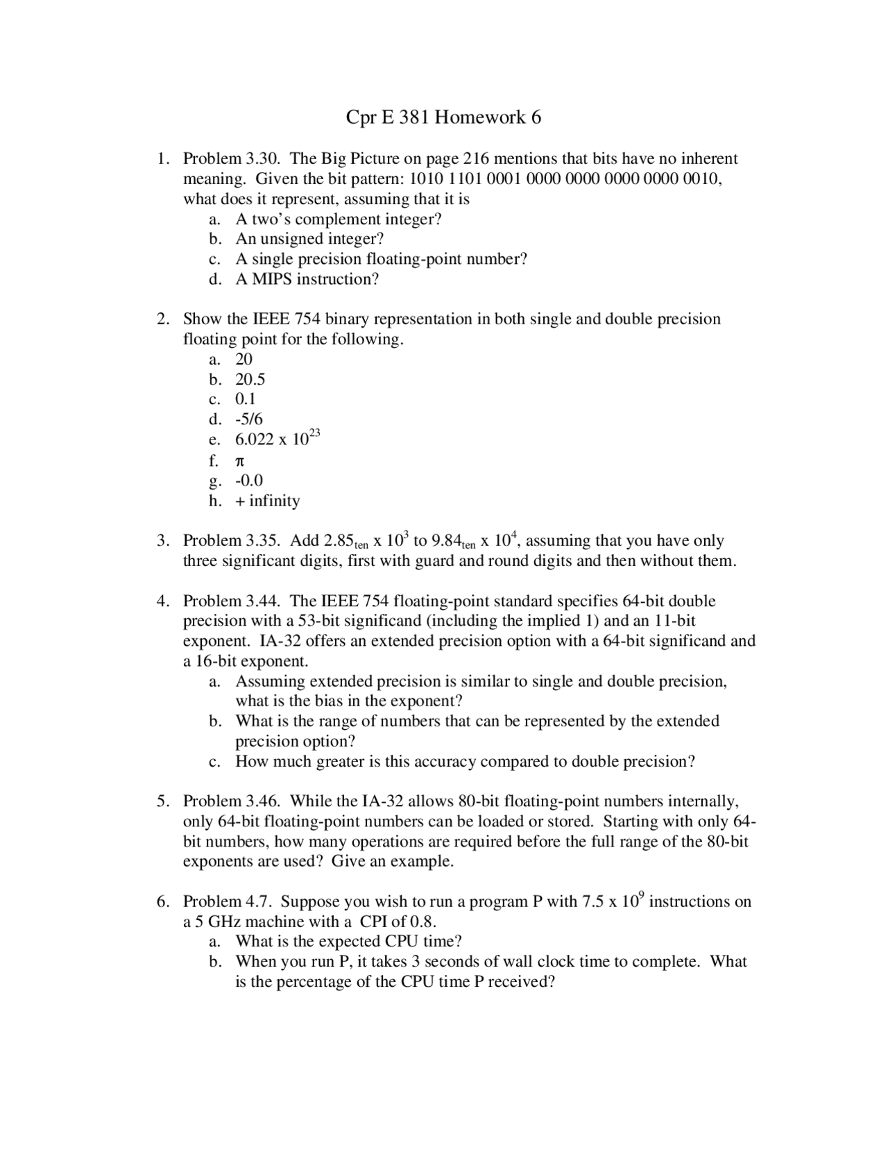 Assignment 6 Questions Computer Organization Assembly Level