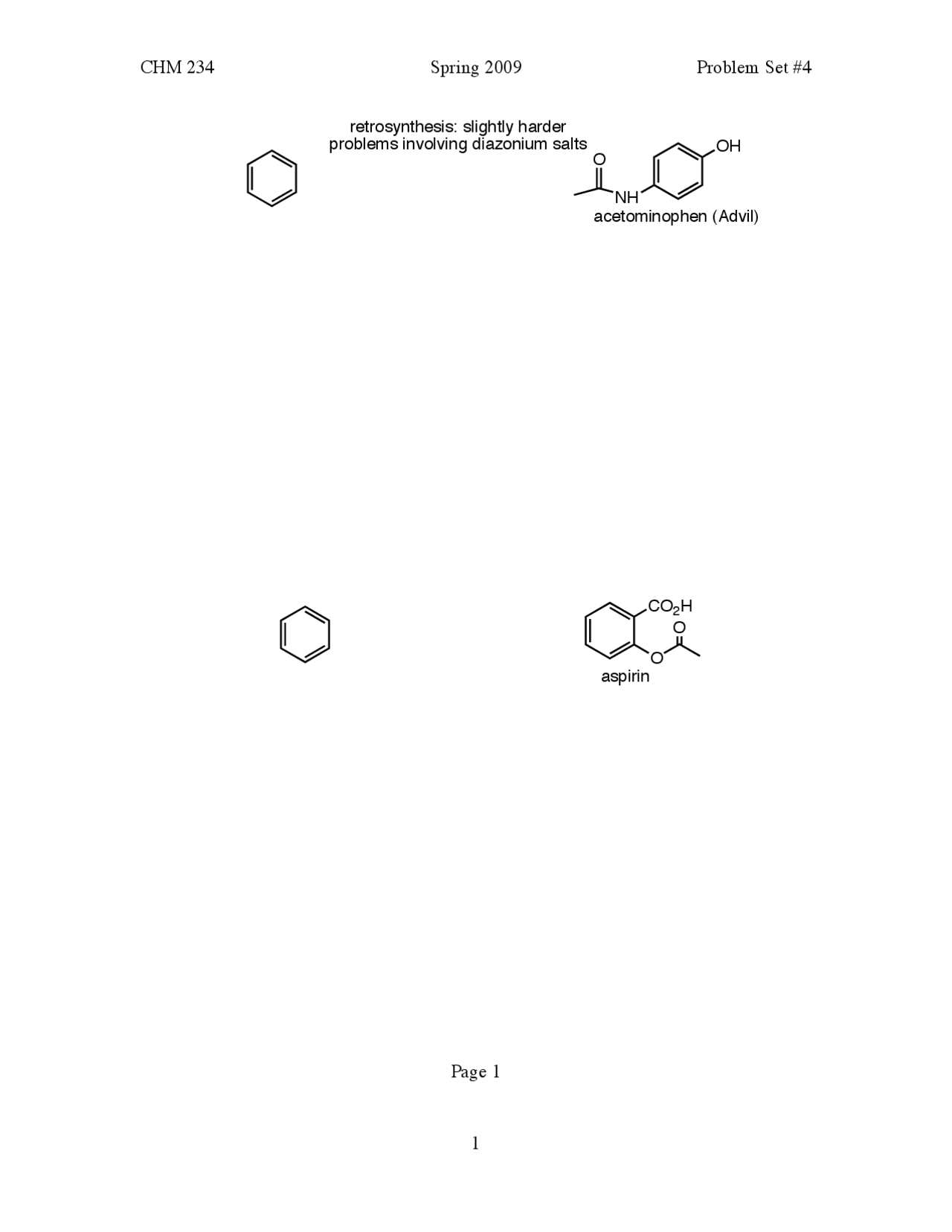 General Organic Chemistry Ii Problem Set 4 Chm 234 Docsity
