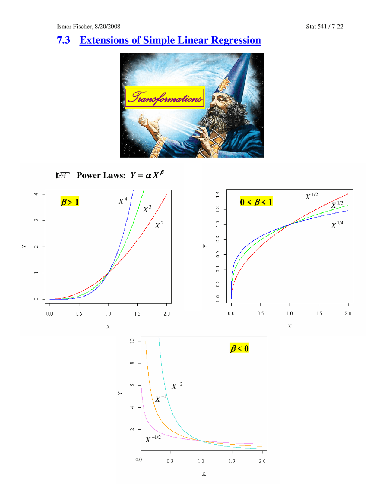 Extensions Of Simple Linear Regression Stat 541 Docsity