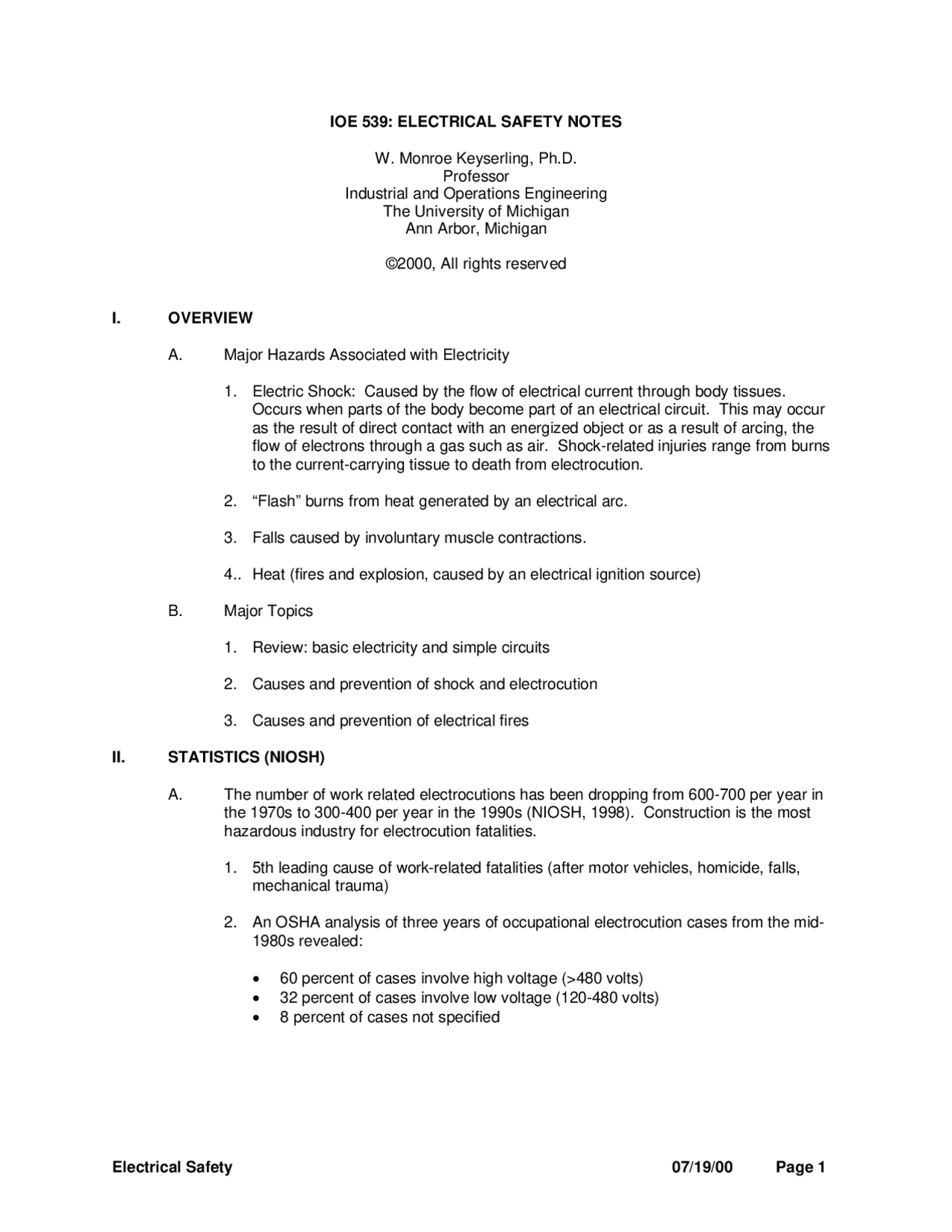 Electrical Safety - Lecture Notes - Safety Engineering Methods | IOE ...