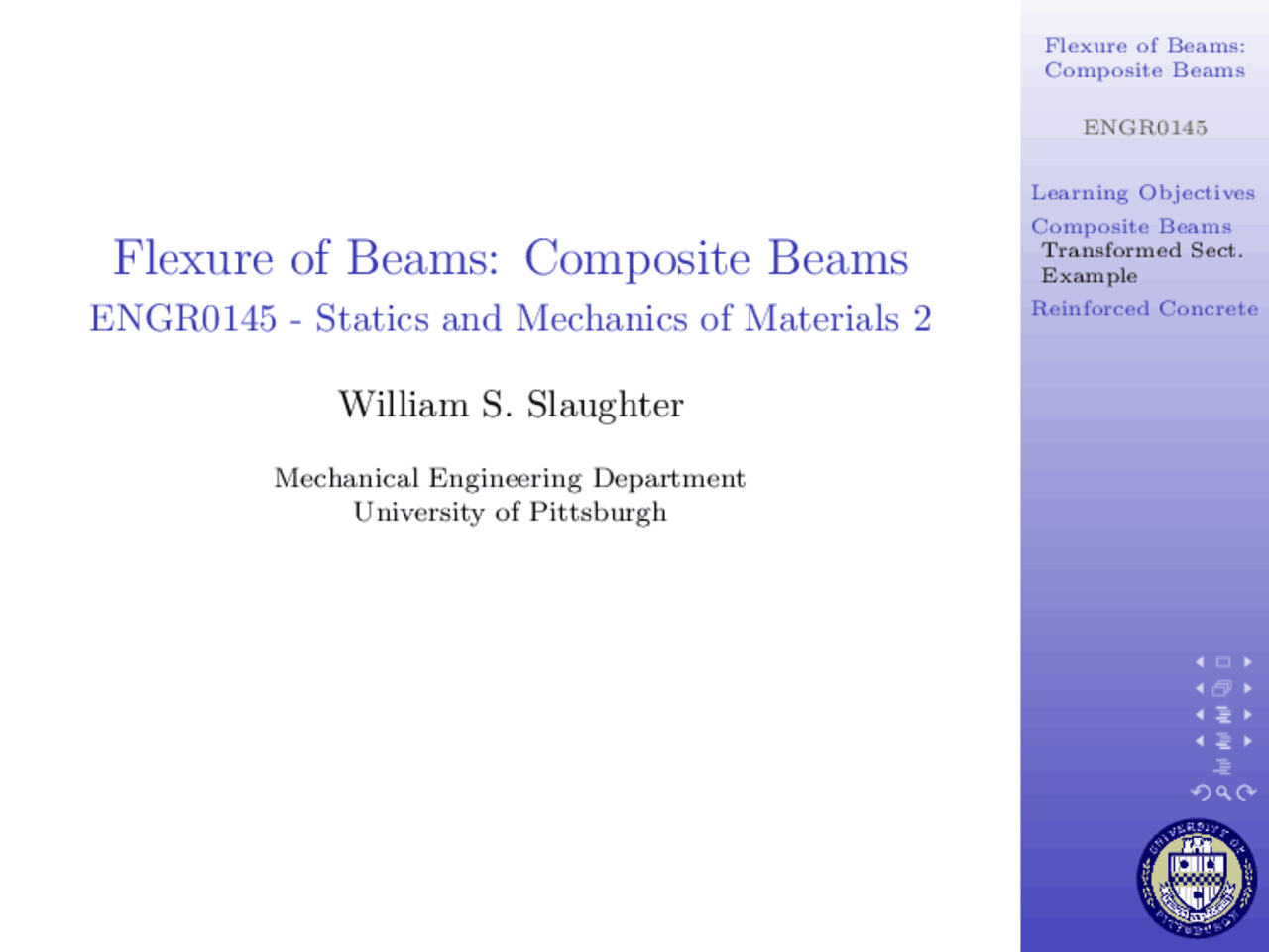 Flexure of Beams: Composite Beam - Statics and Mechanic of Materials 2 ...