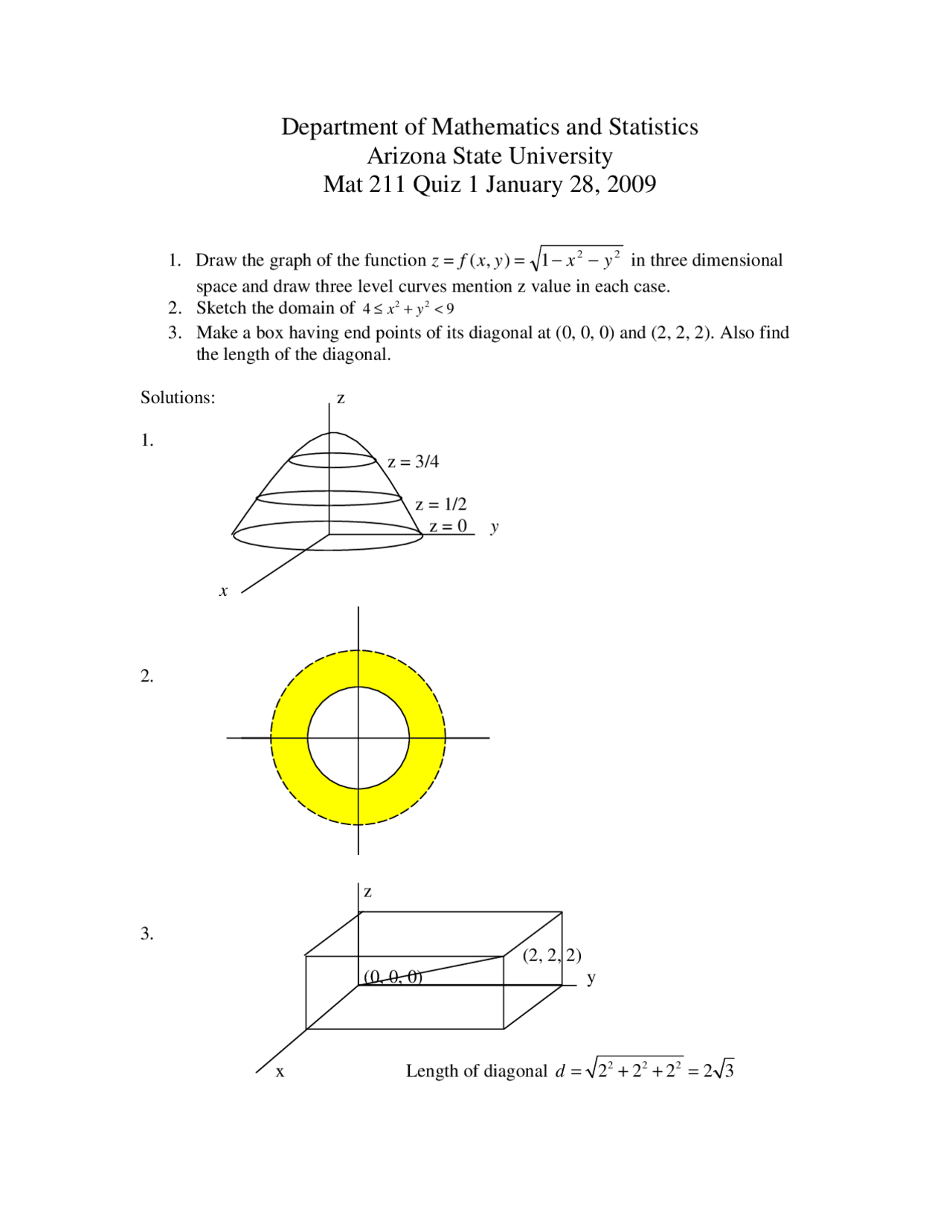 3 Questions With Answers Math For Business Analysis Mat 211 Docsity