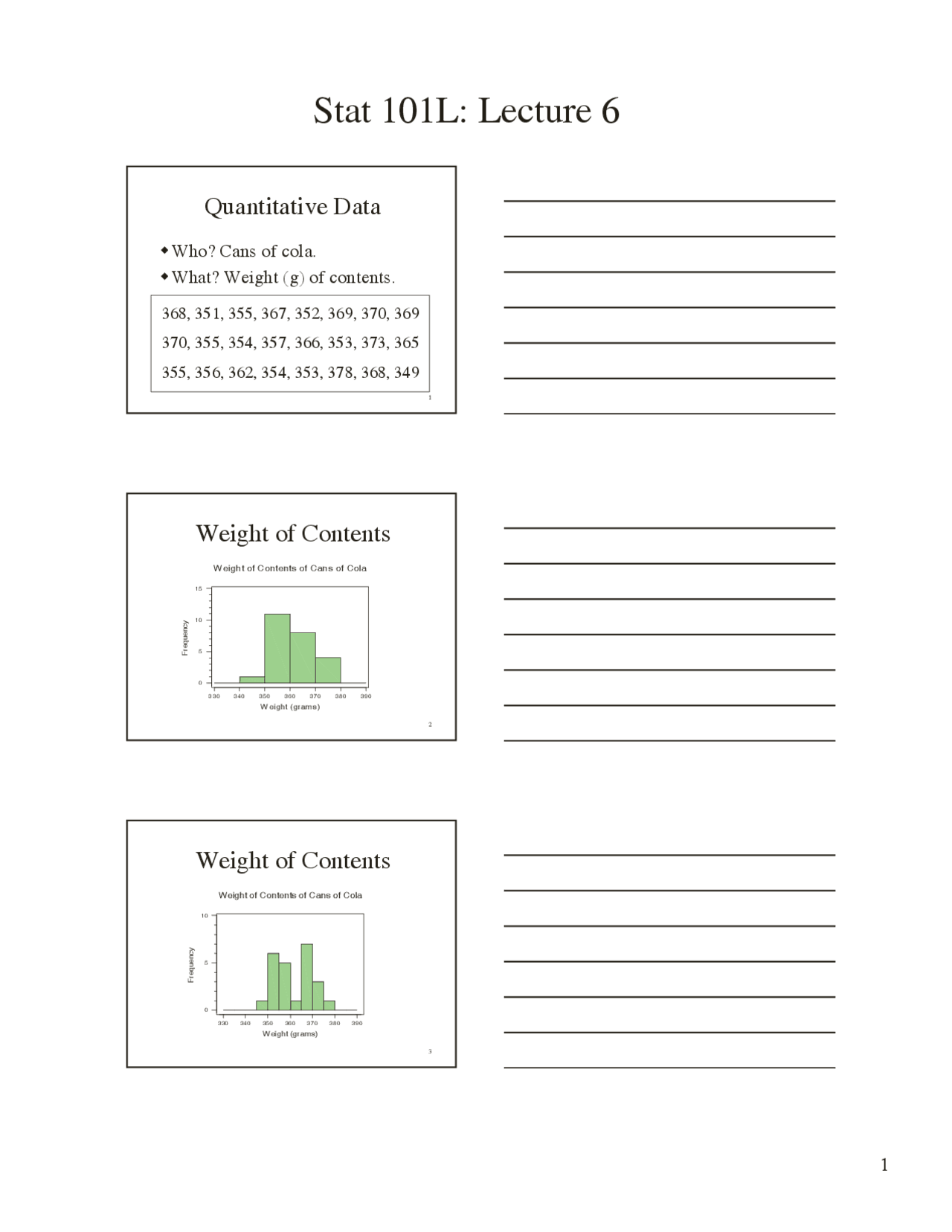 Quantitative Data Principles Of Statistics Slides Stat 101 Docsity