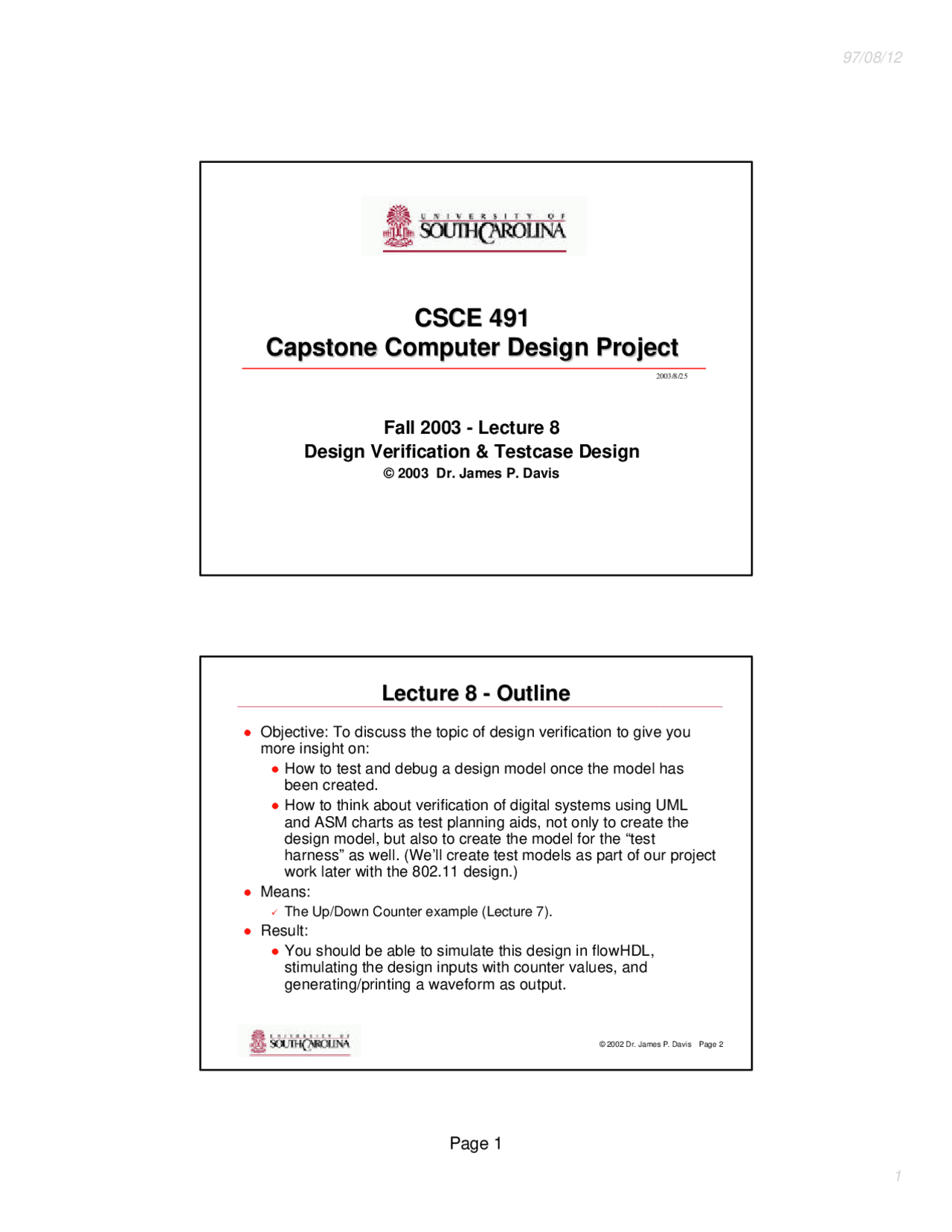 Design Verification And Test Case Design Csce 491 Docsity 0245