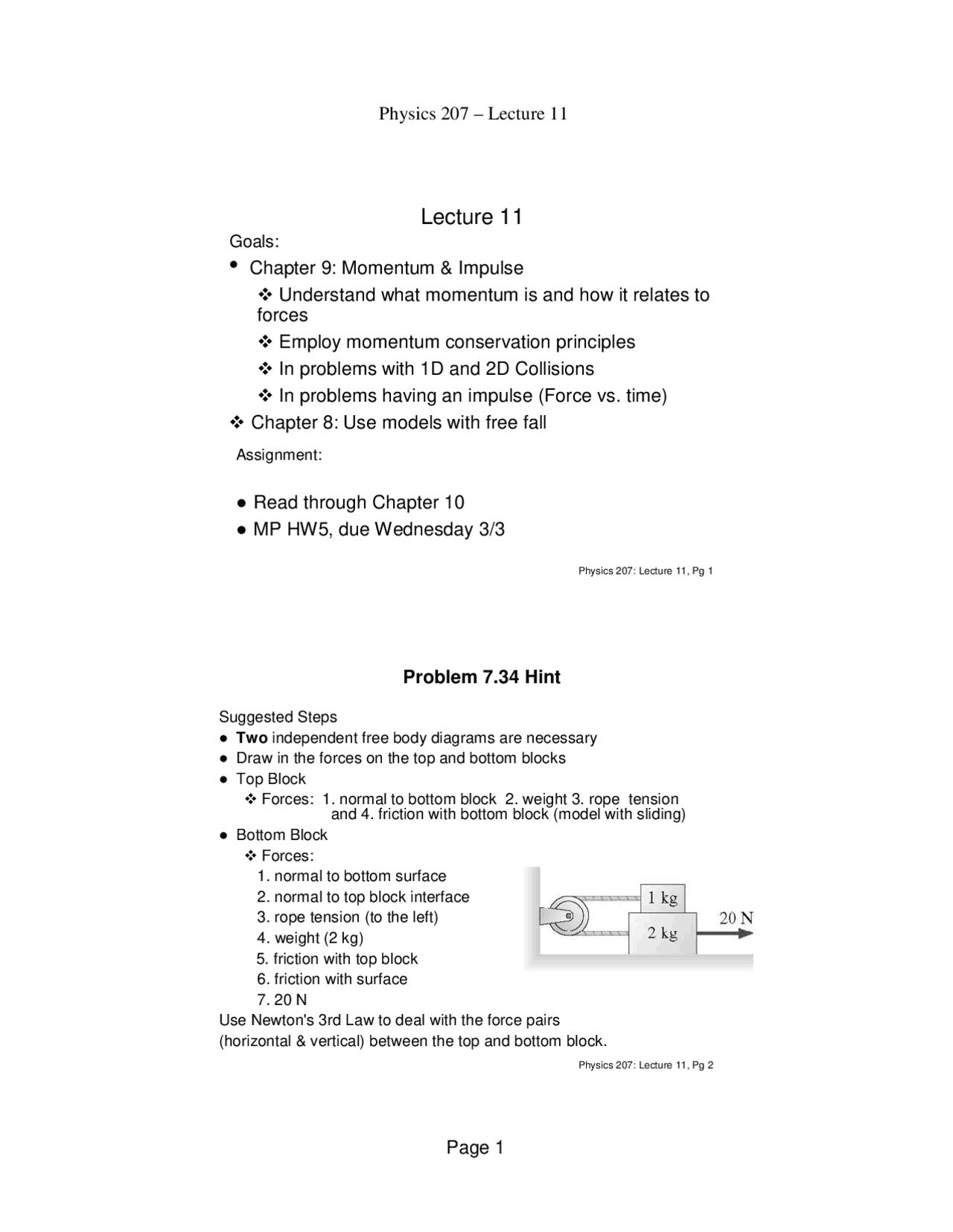 Understanding The Momentum And Impulse Assignment 5 Physics 207